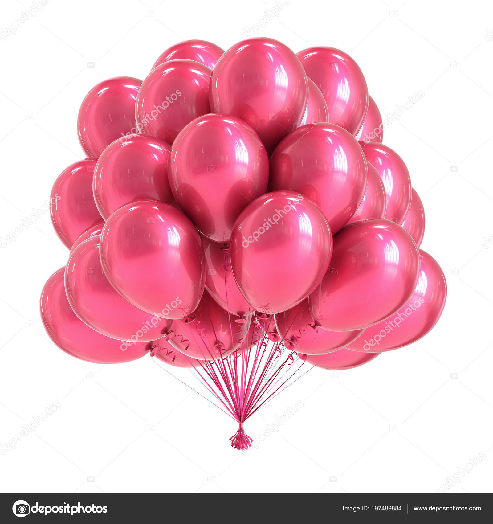 Pink Party Balloon Bunch Romantic Colorful Helium Balloons Birthday