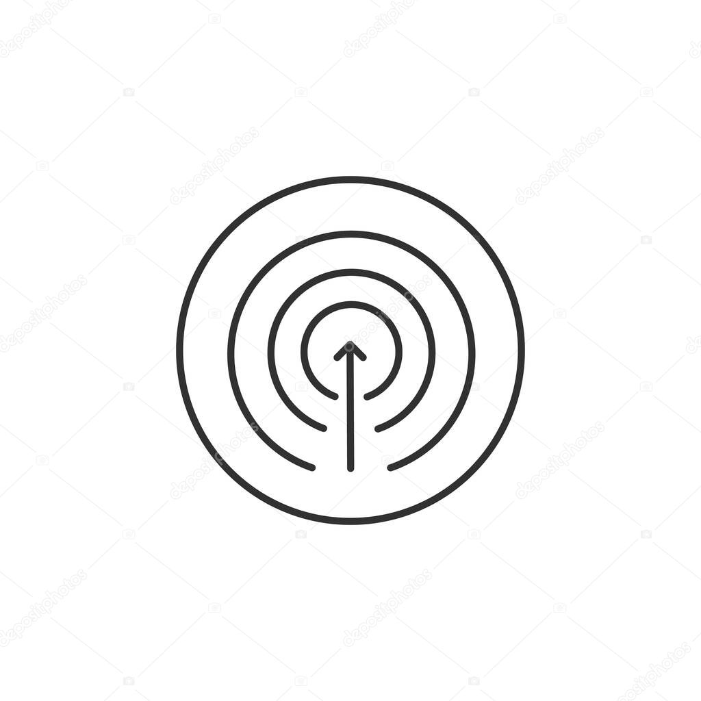 Vector del icono de la proactividad. Flecha dentro de los círculos ...