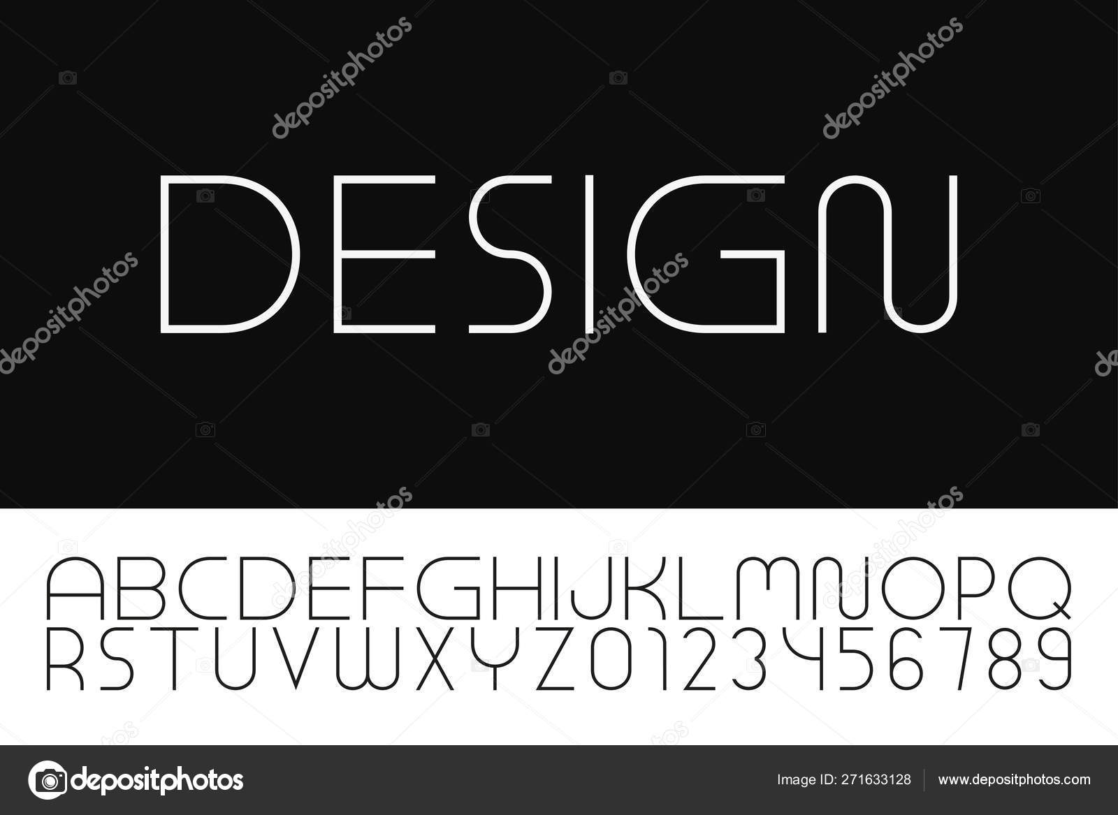 Vector diseñador minimalista fuente. Alfabeto inglés de moda. Letras y ...