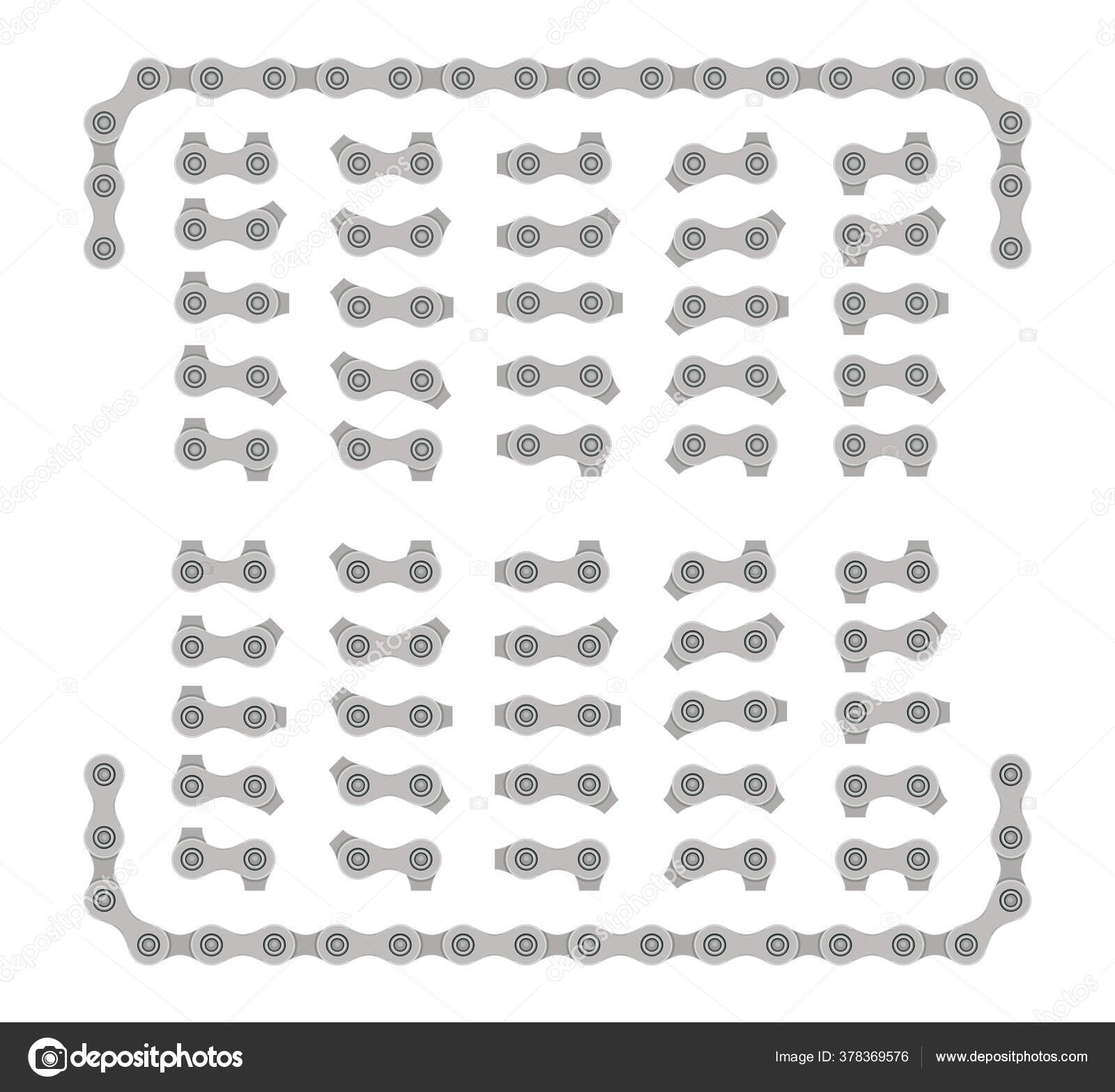 Gray Roller Chain Used Bicycles Motorcycles Seamless Shapes Pattern ...