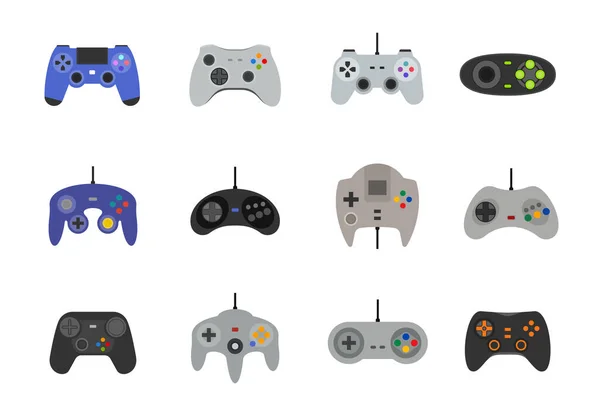 Set of flat vector video game controllers Stock Vector Image by ...
