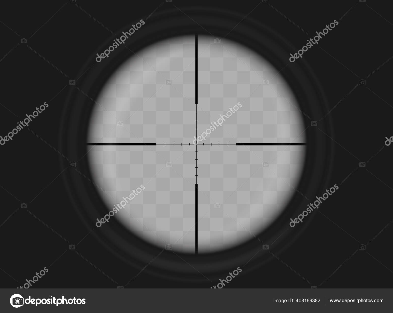 Vector Illustration Optical Sight Point View Overlay Template Stock ...
