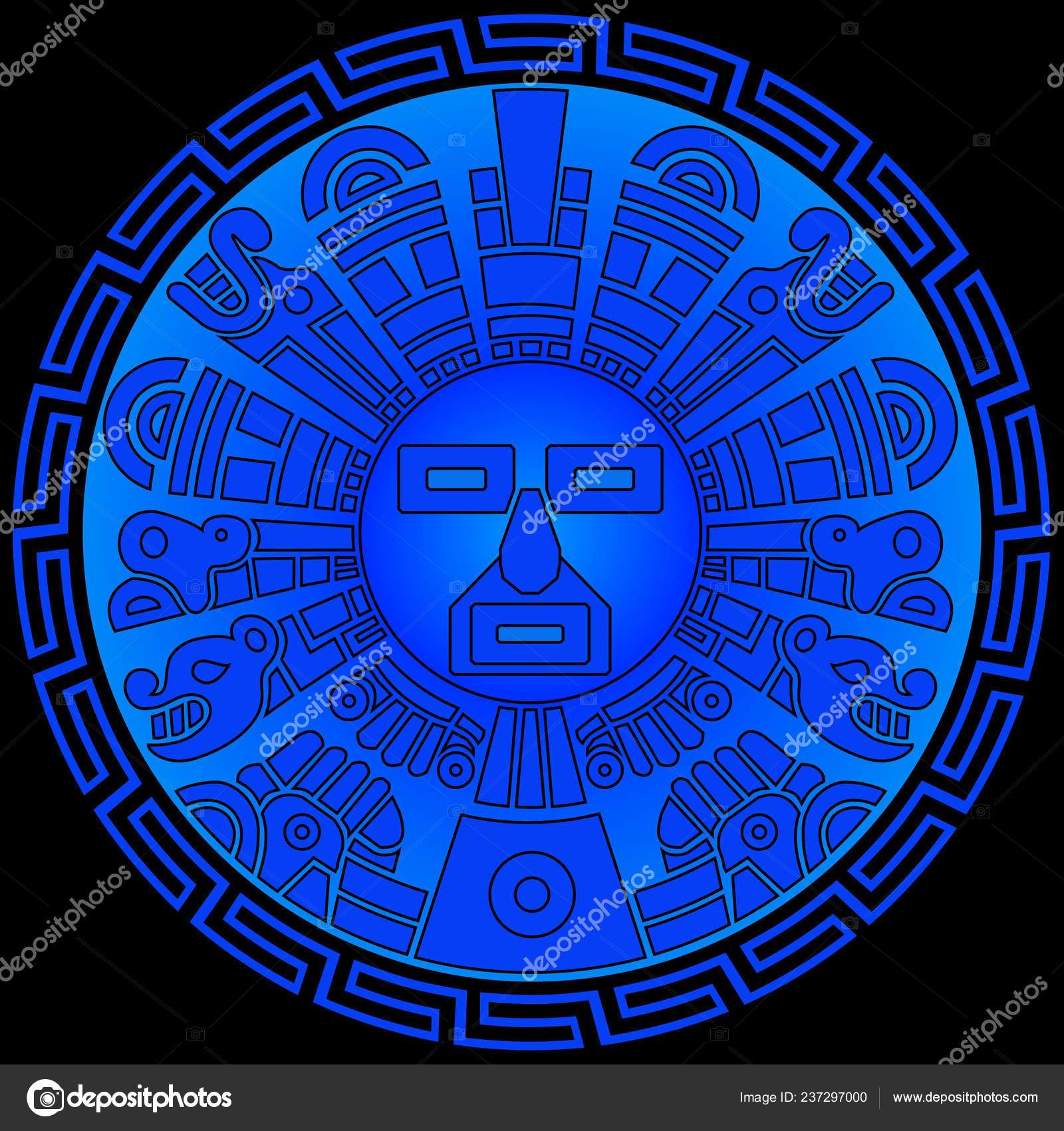 Sol Inca Dios Inca Los Incas Stock Vector Image by ©achahuata #237297000
