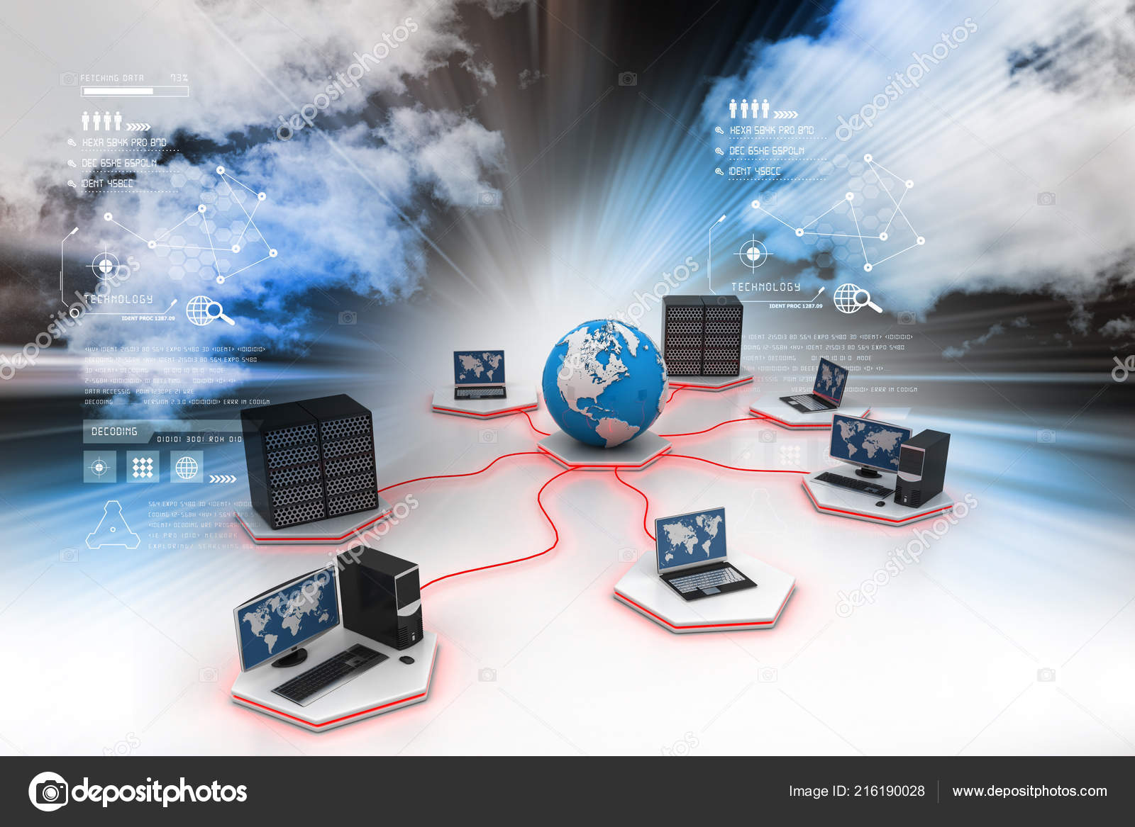 Computer Networking Color Background Stock Photo by ©cuteimage1 216190028