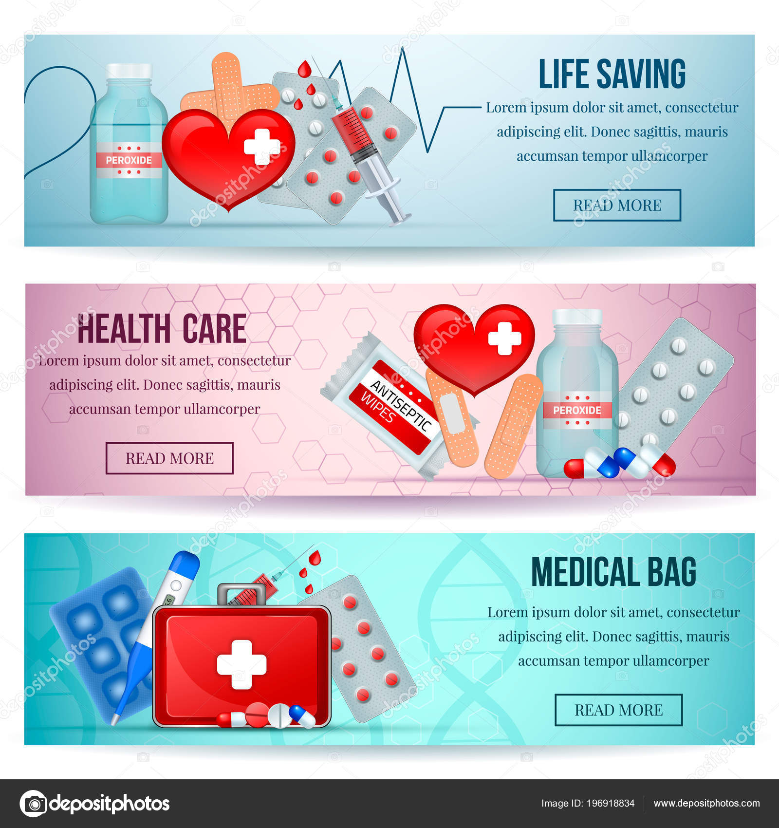 First Aid Realistic Banners Stock Vector by ©macrovector 196918834