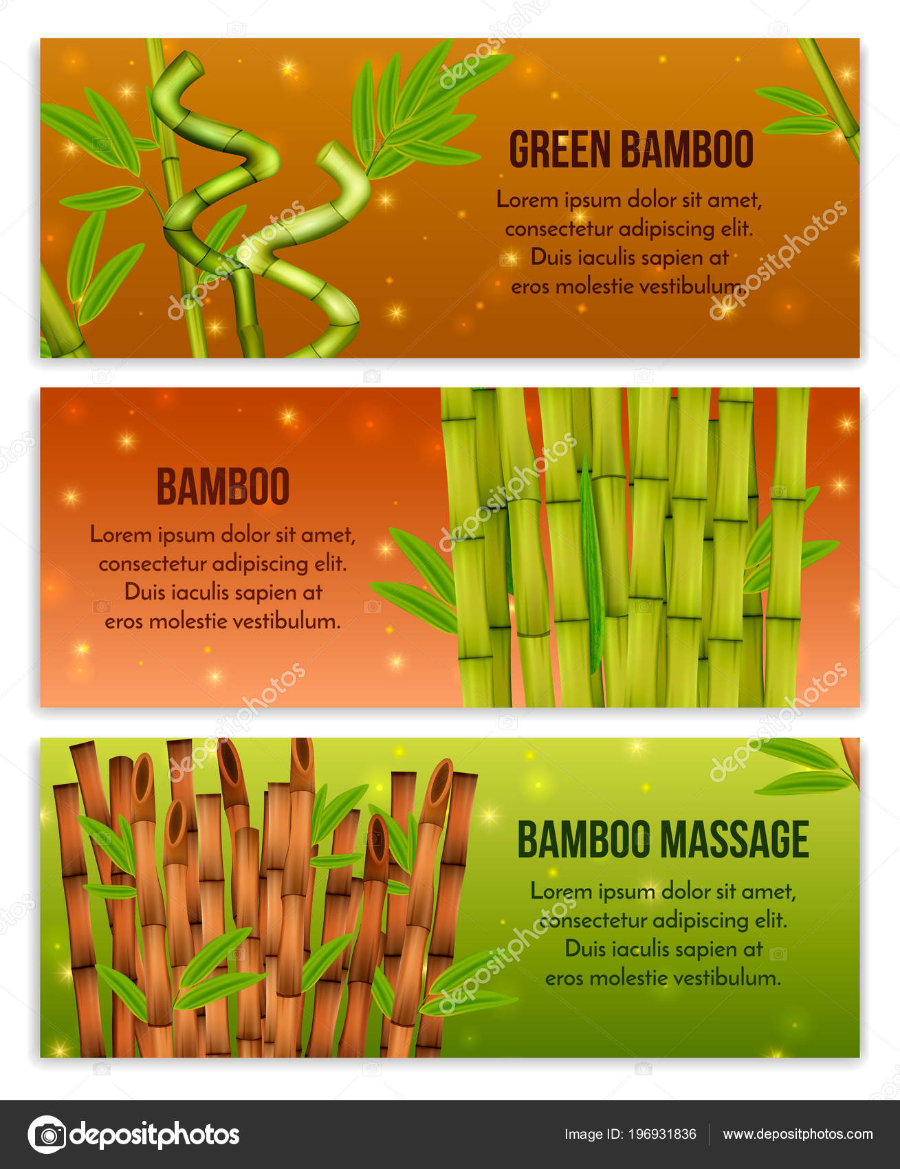 Bamboo Banners Set Stock Vector Image by ©macrovector #196931836
