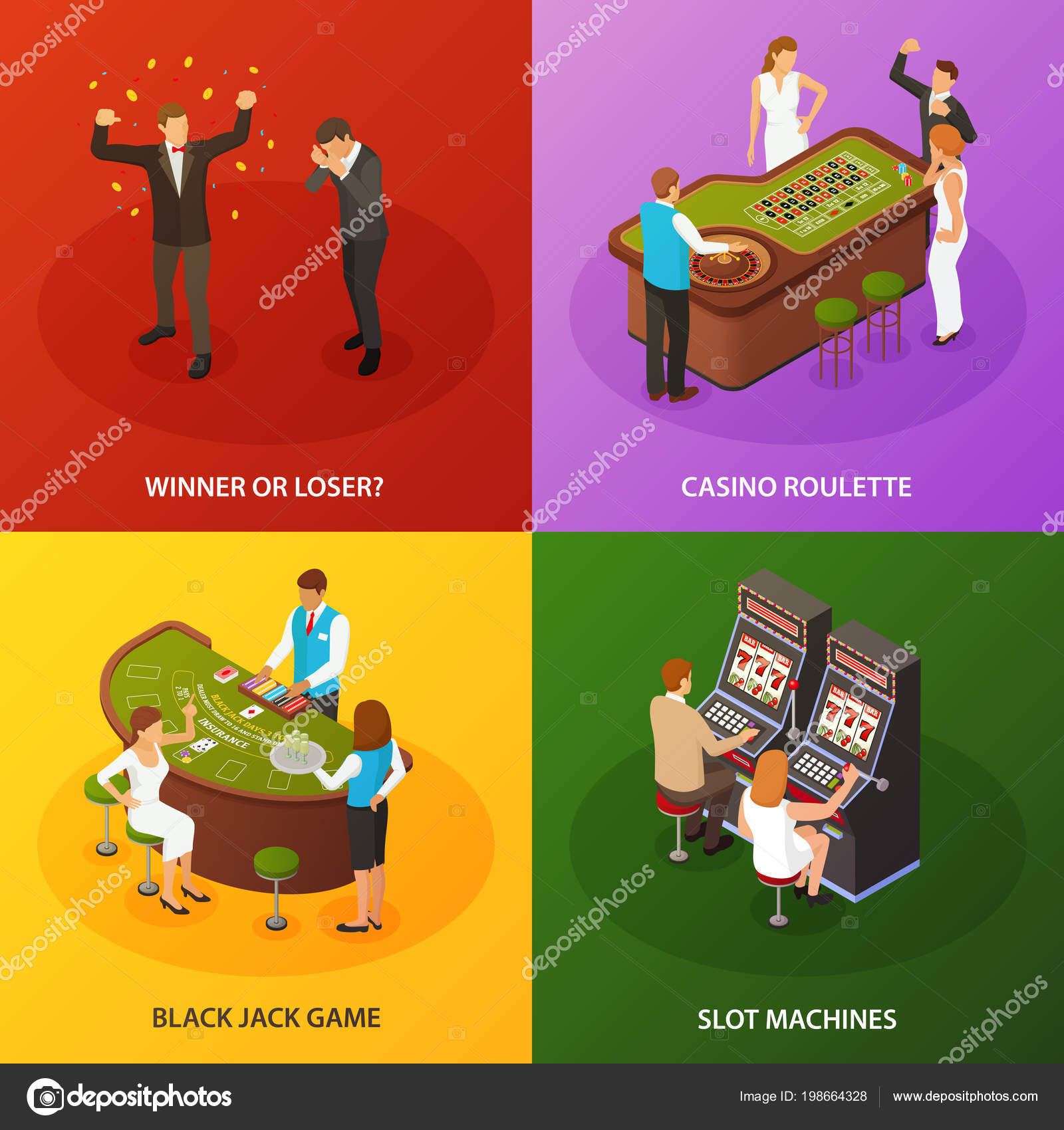 Casino Isometric Concept Design Stock Vector Image by ©macrovector ...