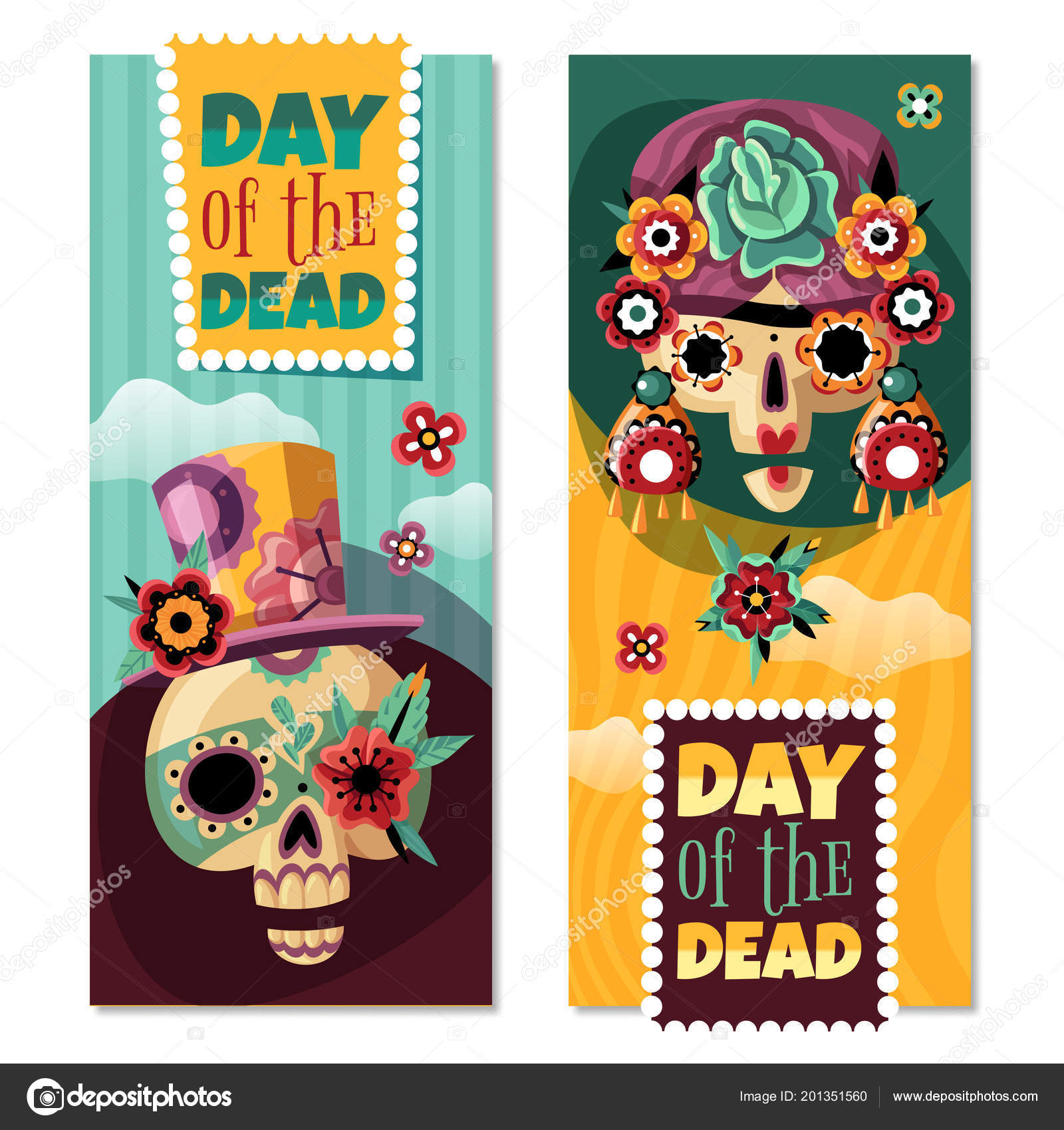 Dead Day Banners Stock Vector Image by ©macrovector #201351560