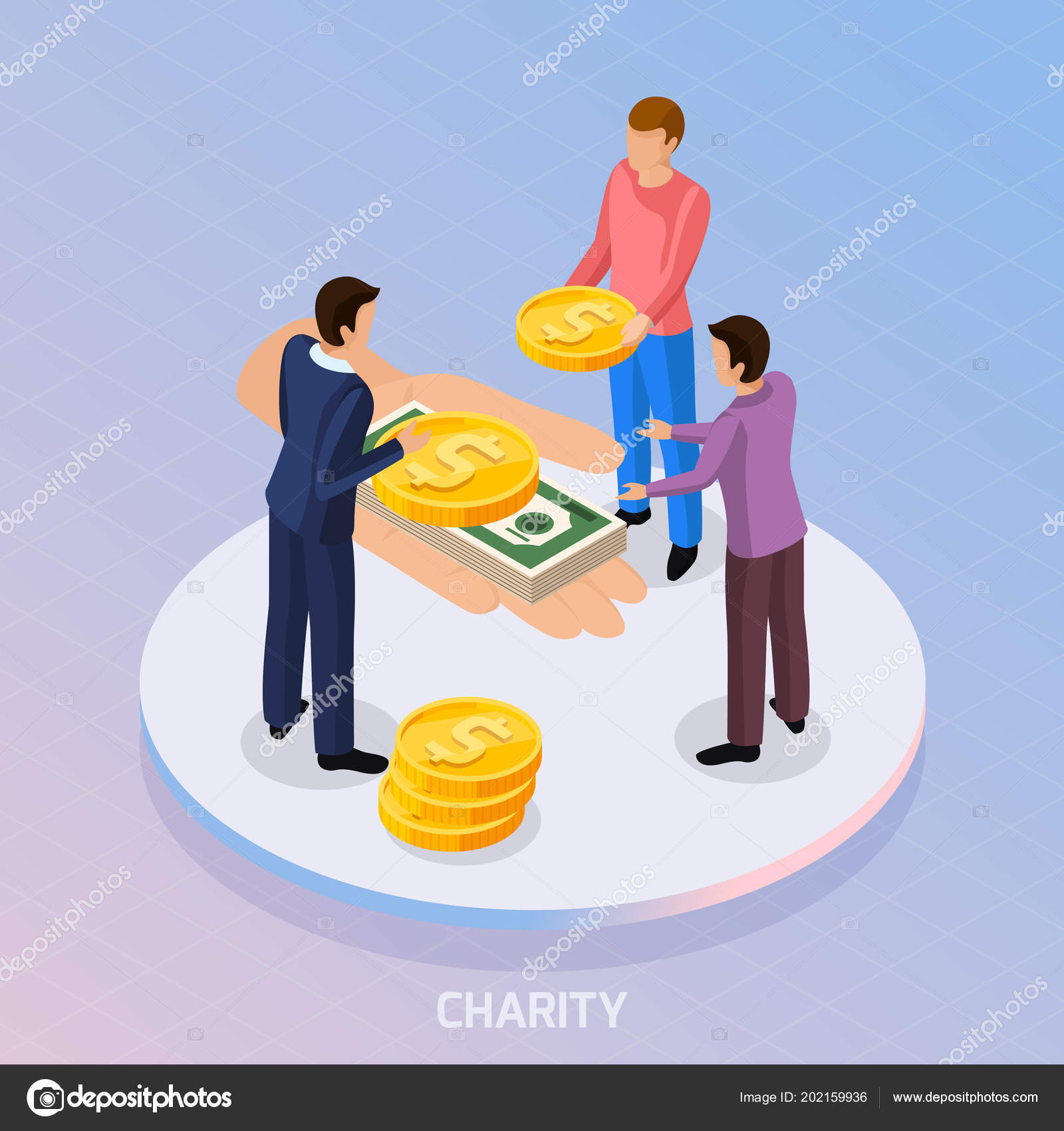 Fundraising Isometric Background Concept — Stock Vector © macrovector ...