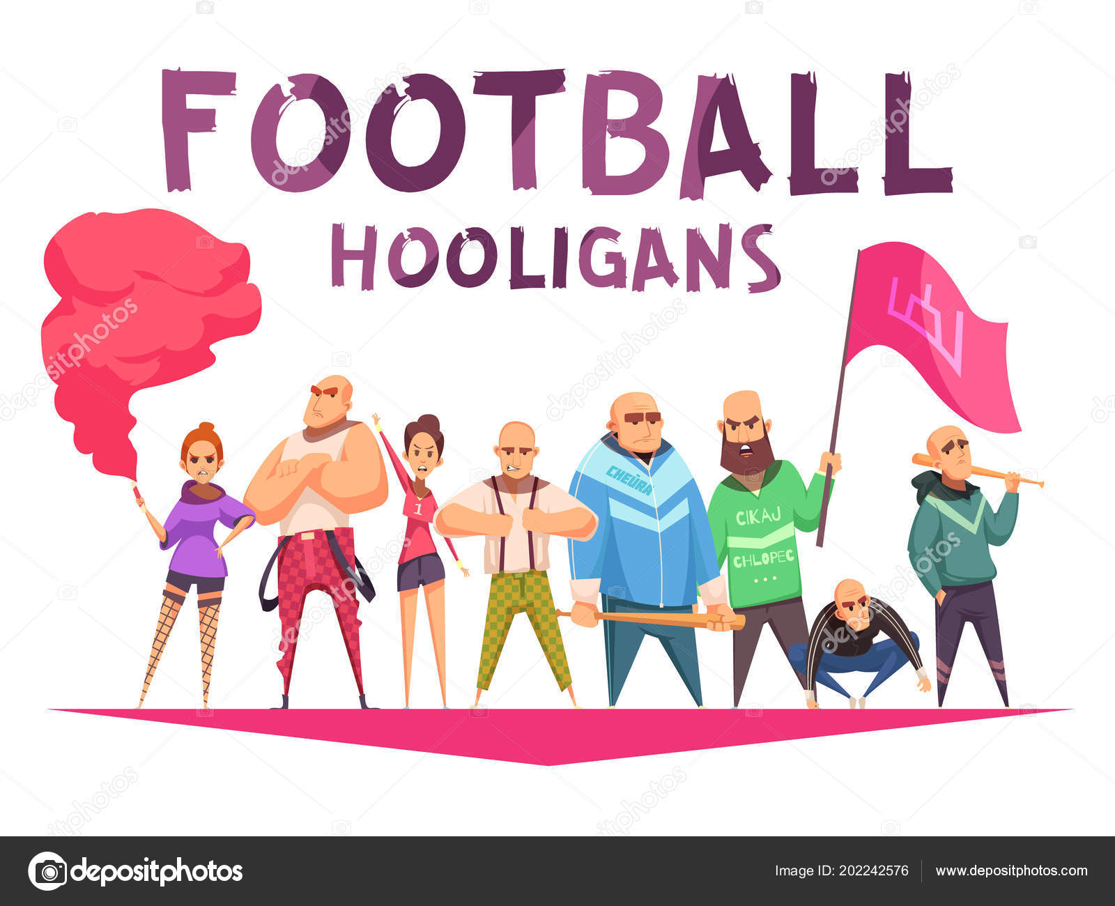Hools Union Characters Background Stock Illustration by ©macrovector ...