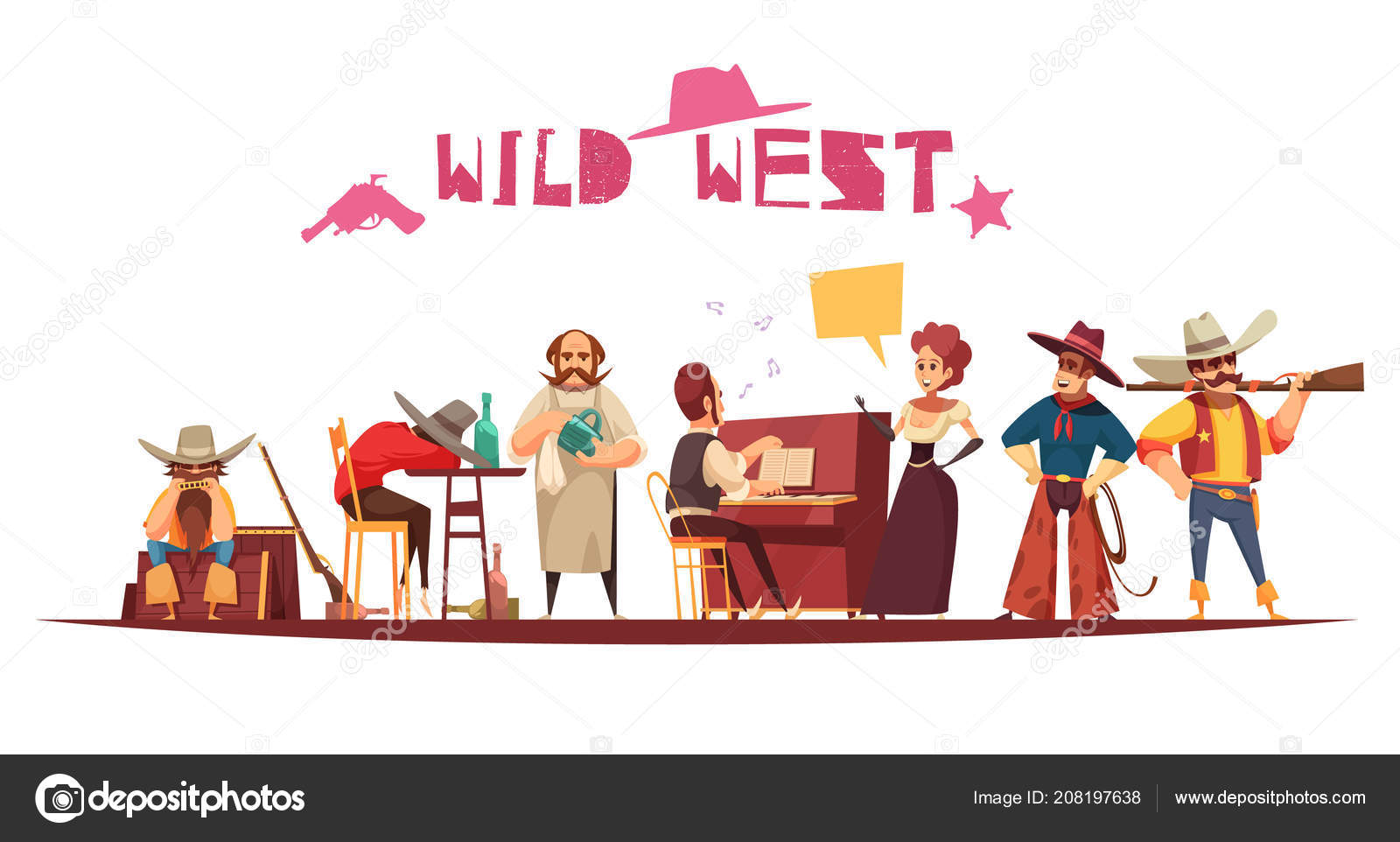 Wild West Cartoon Background
