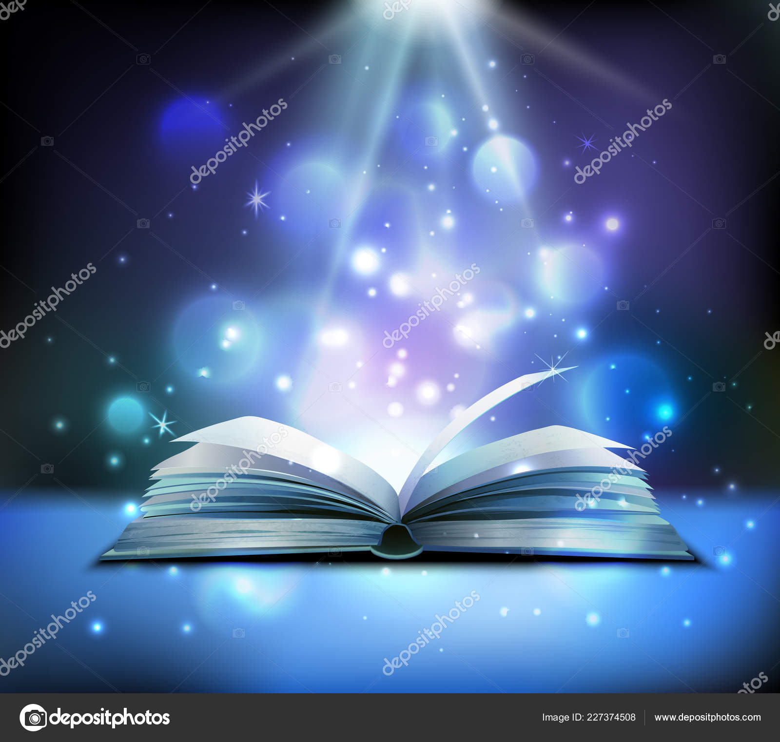 Magic Book Realistic Image Stock Vector Image by ©macrovector #227374508
