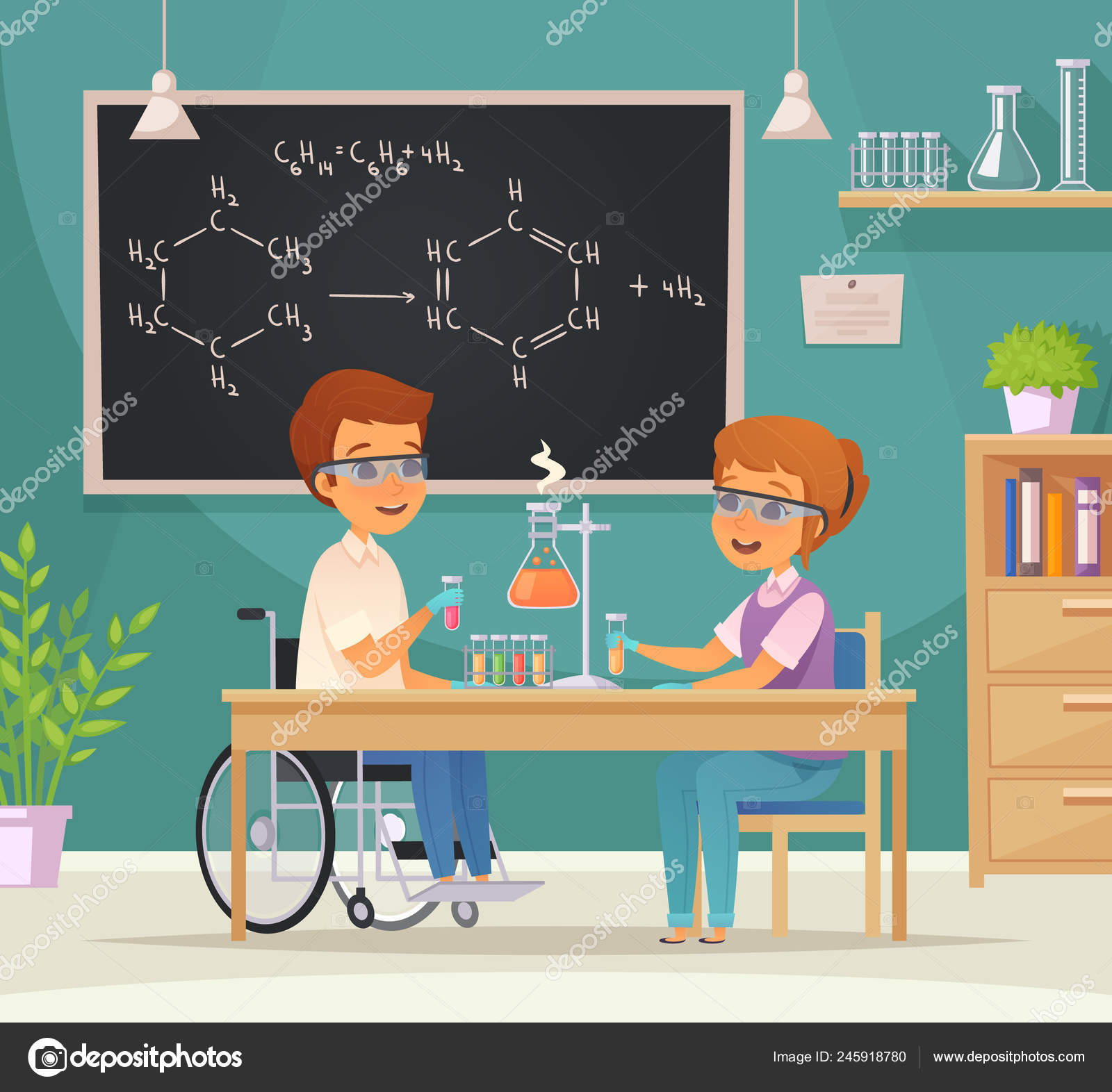 Inclusion Inclusive Education Cartoon Composition Stock Vector Image by ...