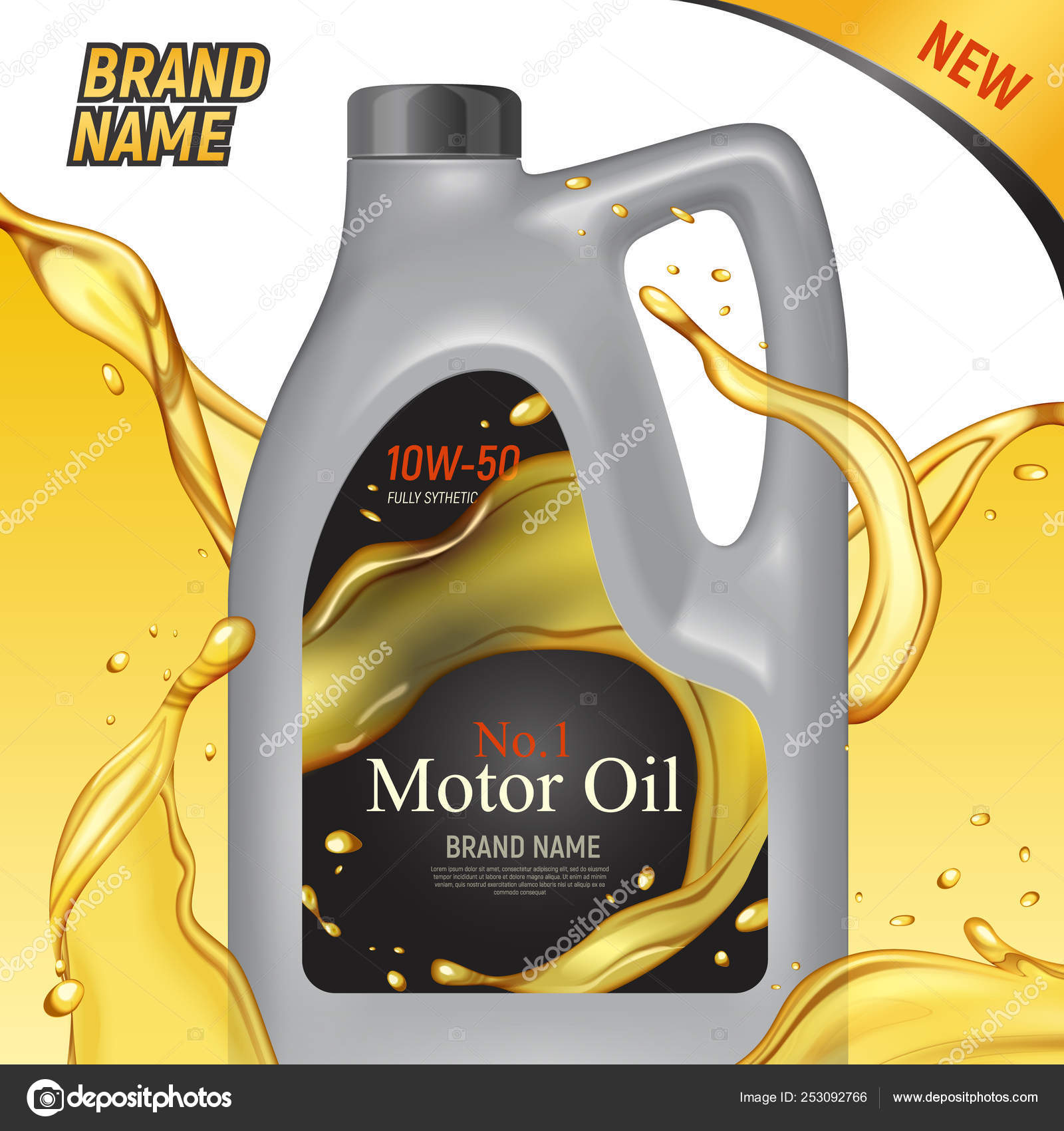 Motor Oil Ad Background Stock Vector Image by ©macrovector #253092766
