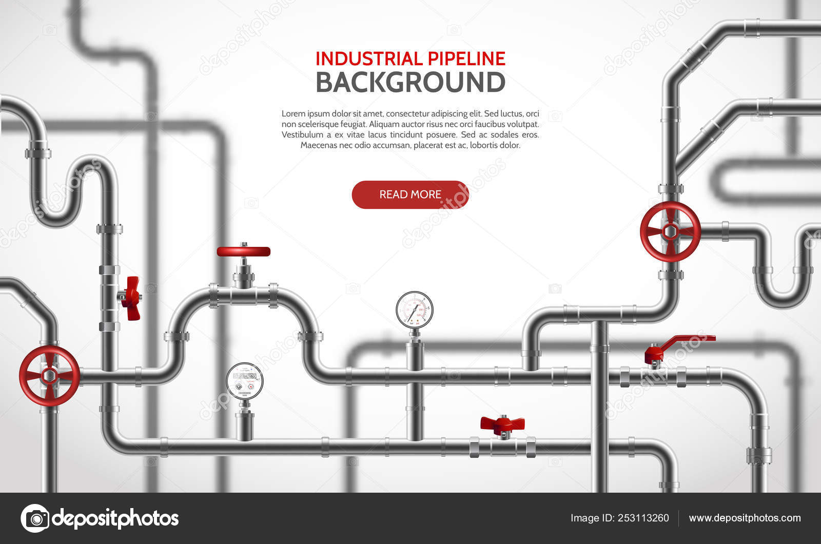 Realistic Pipeline Background Stock Vector Image by ©macrovector #253113260