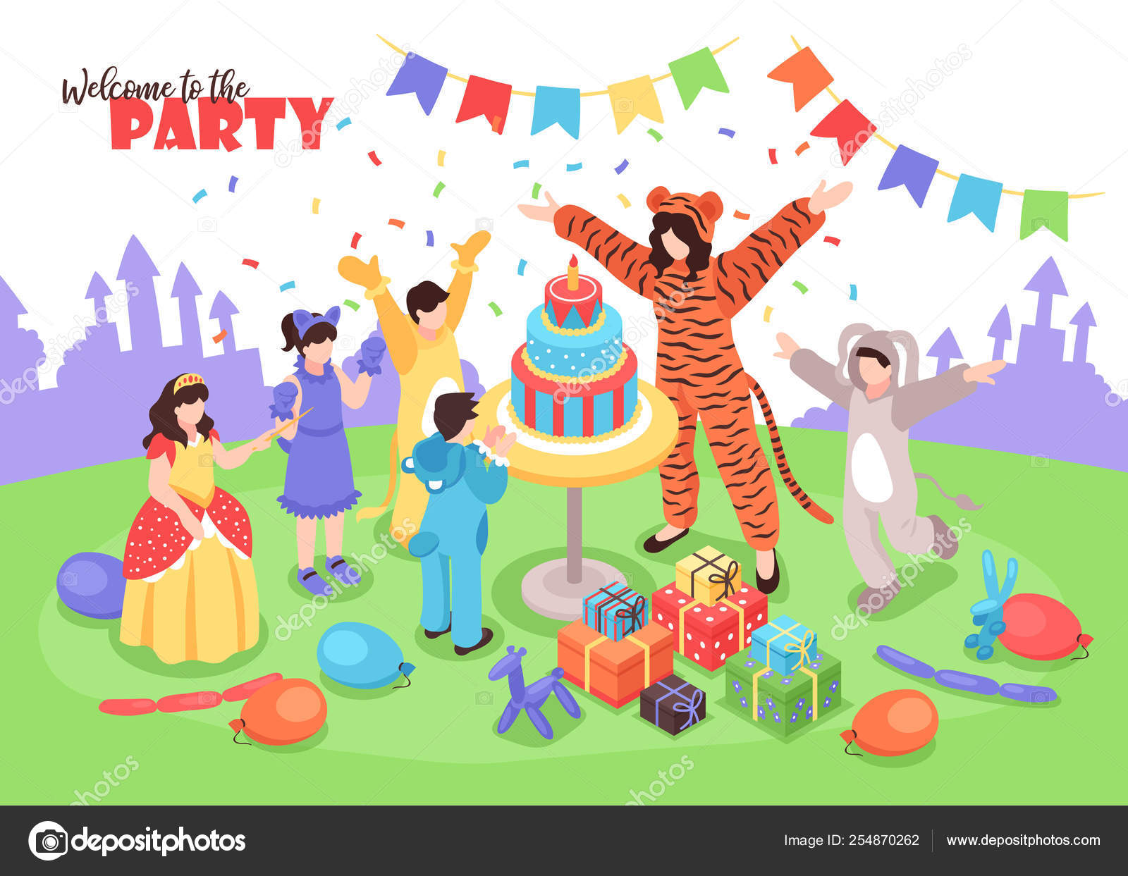 Party With Animator Illustration Stock Vector Image by ©macrovector ...