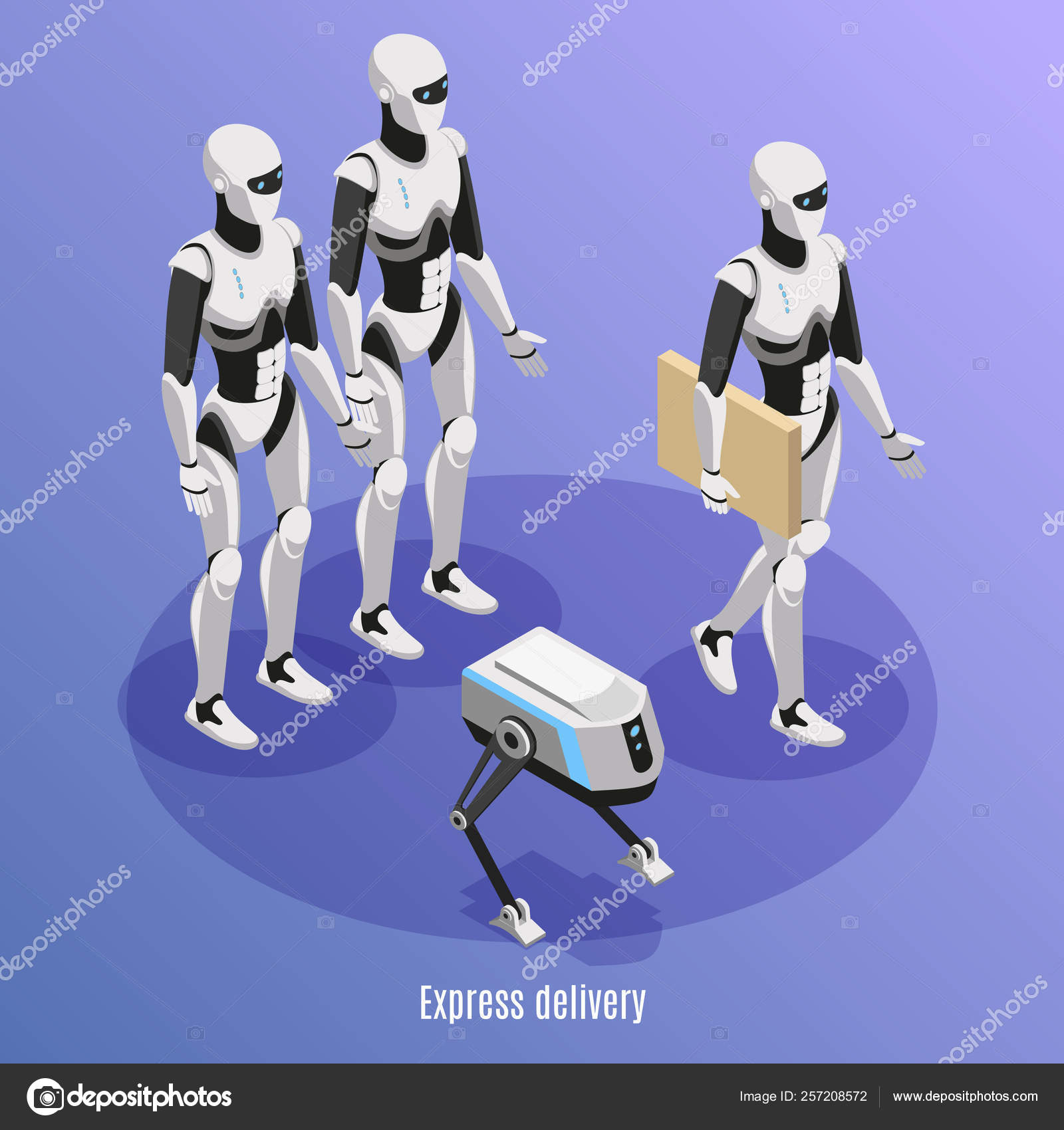 Express Delivery Isometric Background Stock Vector by ©macrovector ...