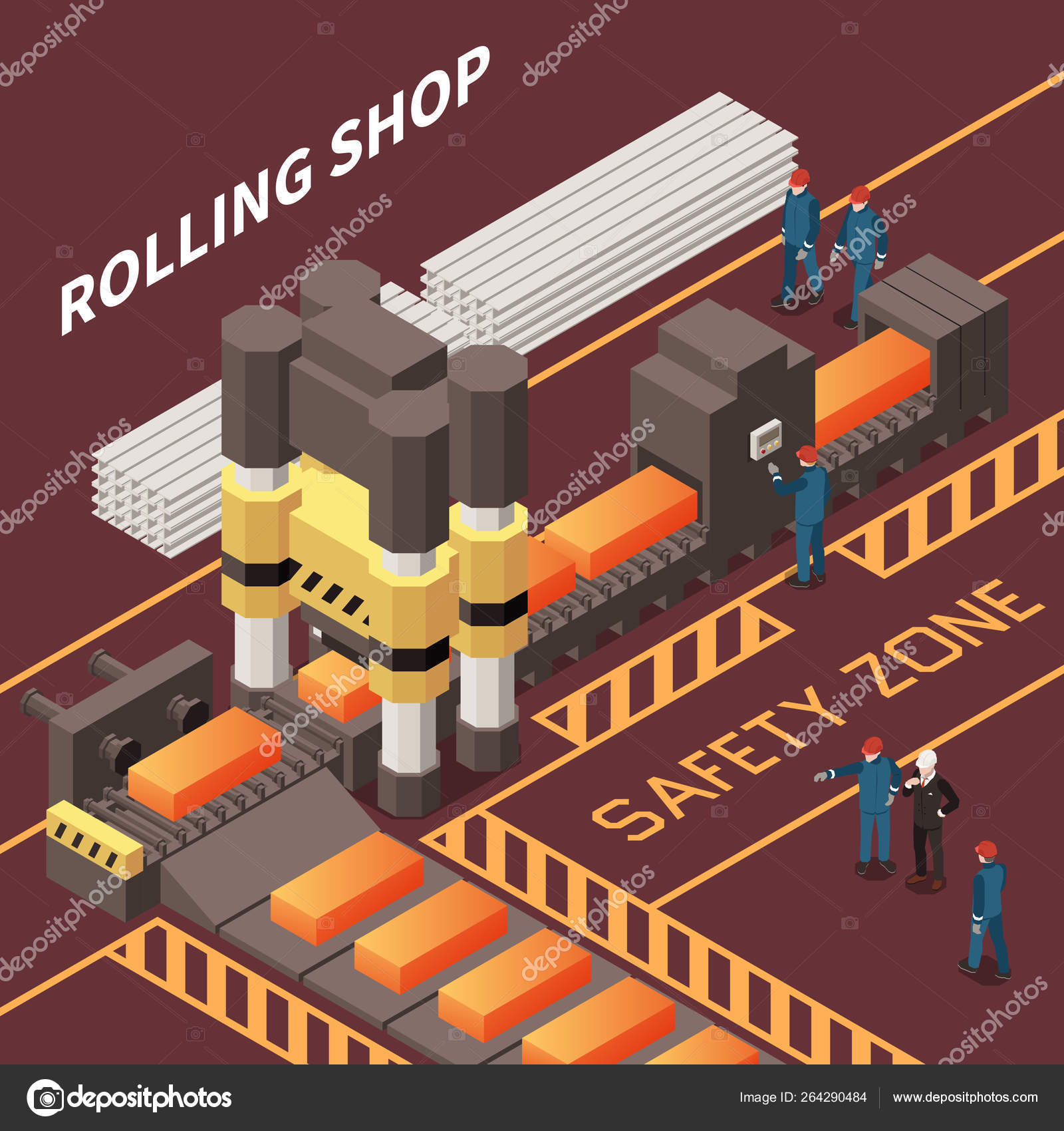 Metal Industry Isometric Composition Stock Vector Image by ©macrovector ...