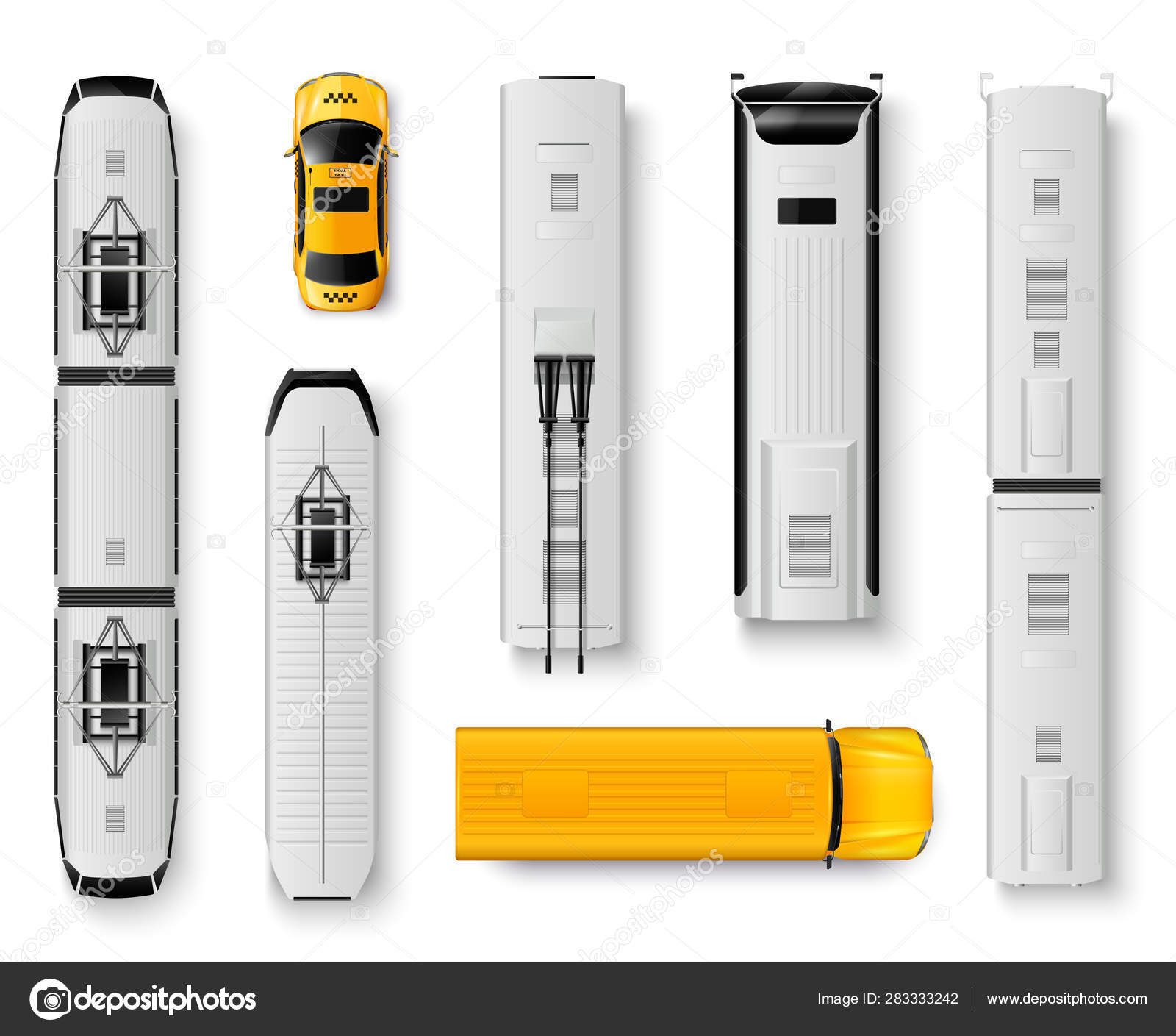 Public Transport Realistic Set Stock Vector Image by ©macrovector ...