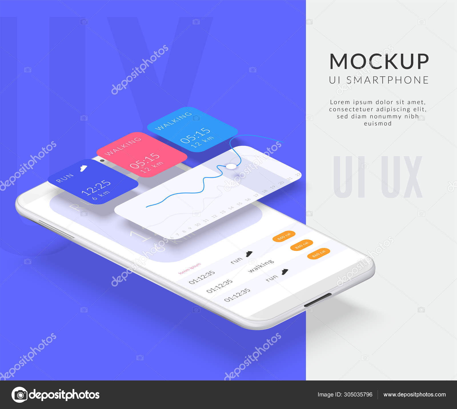 Disassembled UI Smartphone Composition ⬇ Vector Image by © macrovector ...