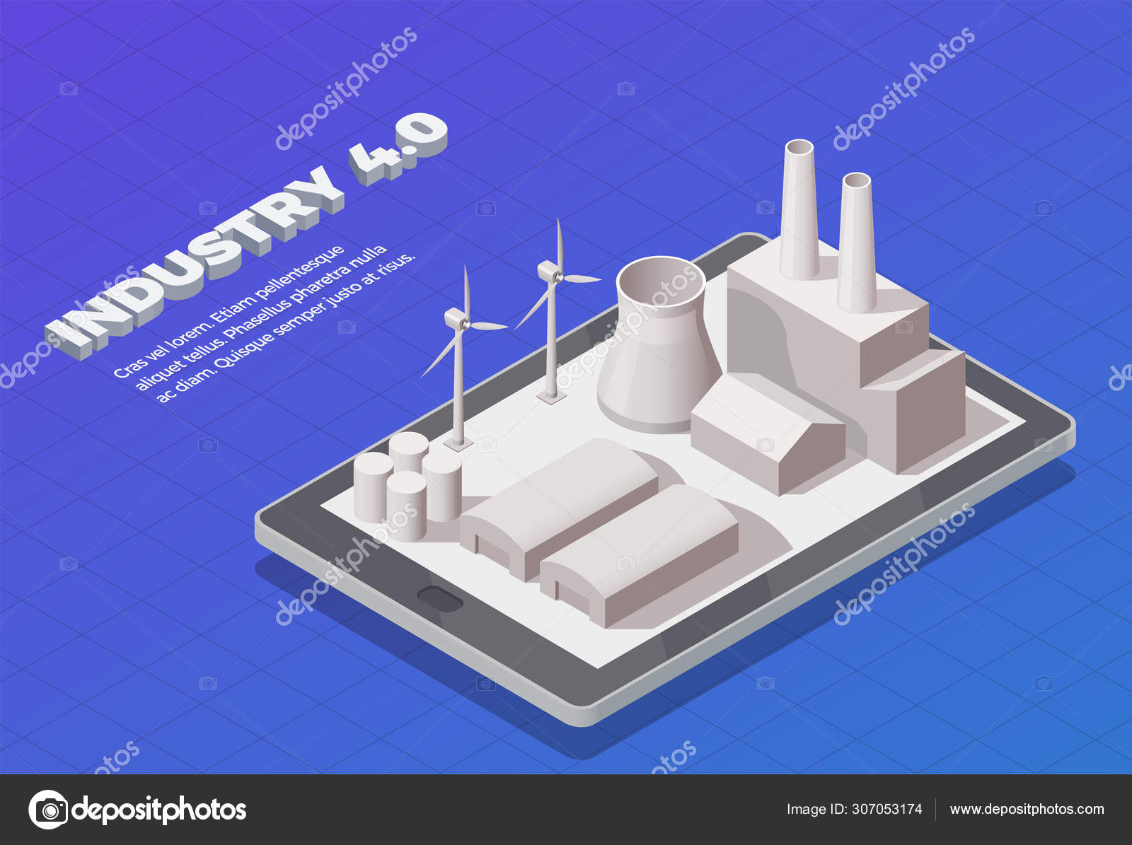 Smart Industry Isometric Concept Stock Vector by ©macrovector 307053174