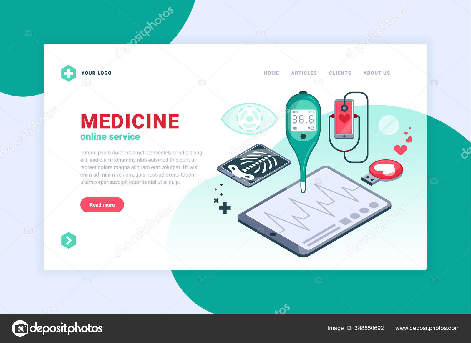 Digital Medicine Concept Banner Stock Vector Image by ©macrovector ...