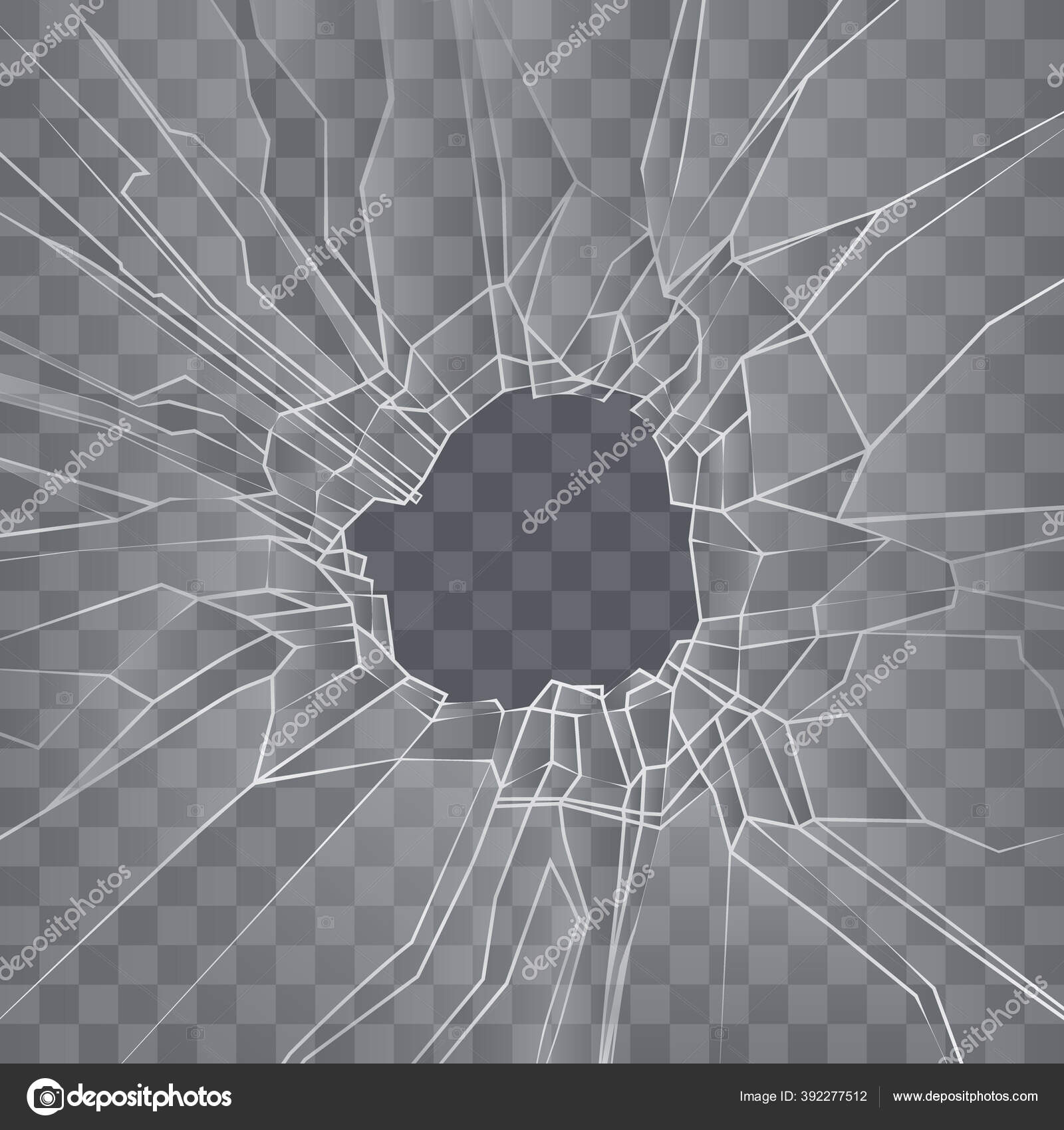 Composición de disparo de vidrio roto Vector de stock #392277512 de ...