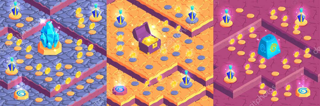 Treasure chest isometric Vector Art Stock Images | Depositphotos