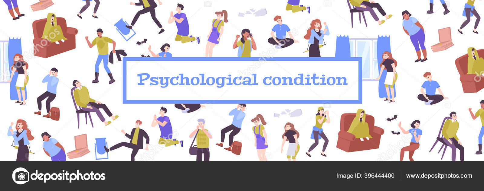 Mental Health Flat Pattern Stock Vector Image by ©macrovector #396444400