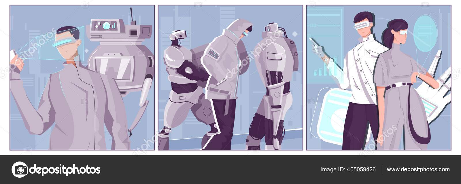 Future Technology Square Illustrations Stock Vector Image by ...