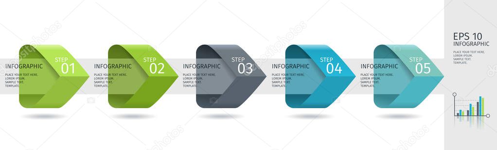 5 step chart Vector Art Stock Images | Depositphotos