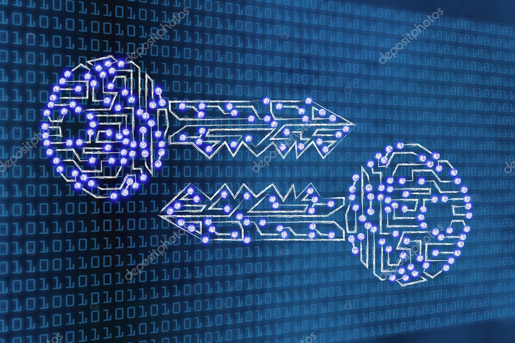 cifrado y criptografía ilustración conceptual: claves digitales con ...