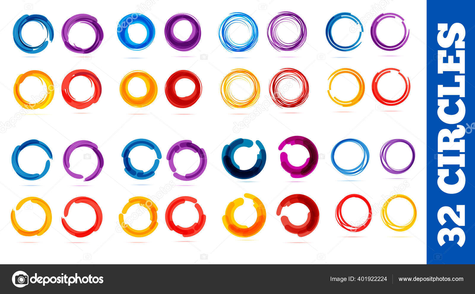 Circle Vector Illustration Set Stock Vector Image by ©Antonvector ...