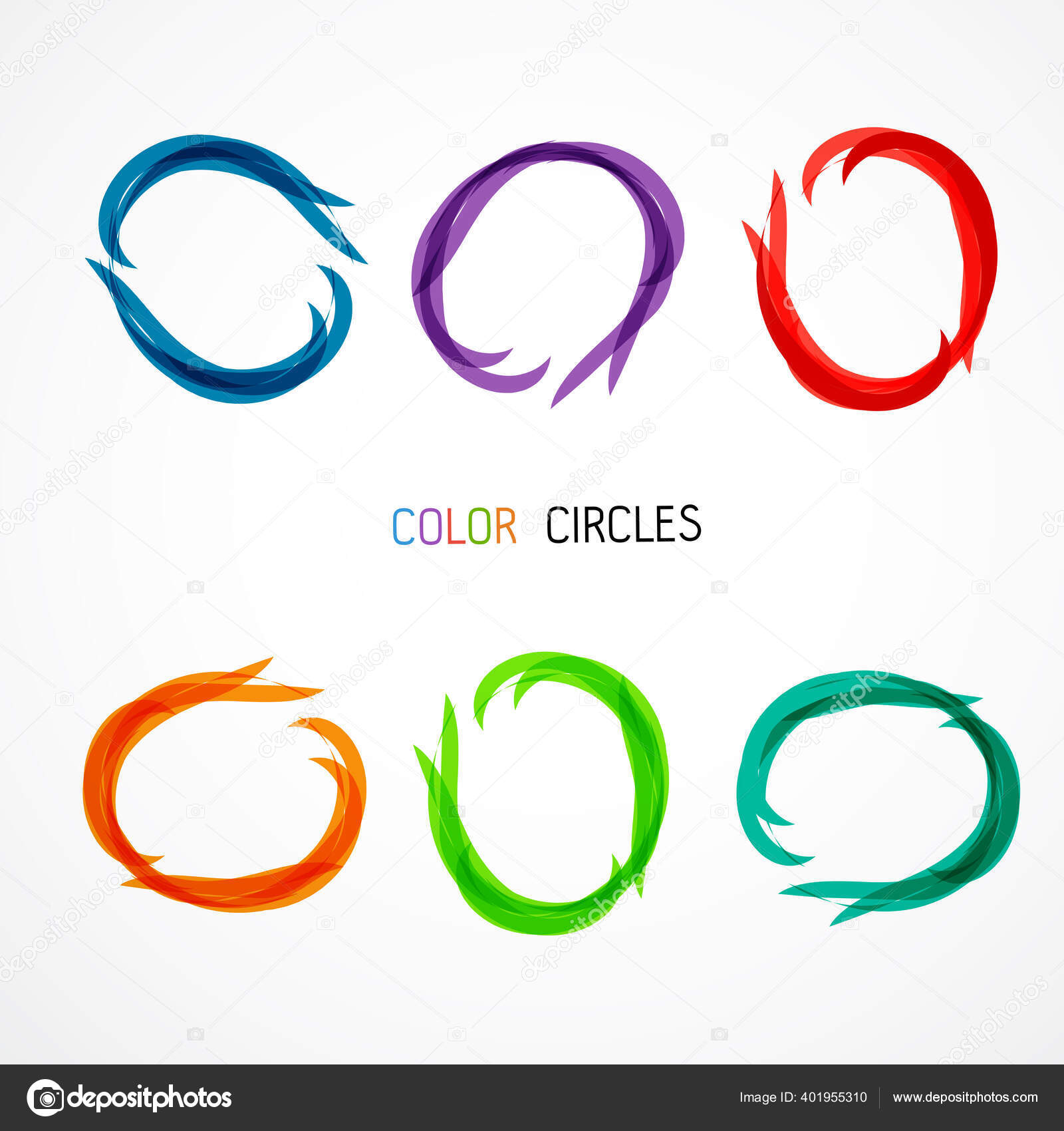 Círculos Vector Ilustración Inteligente Vector de stock #401955310 de ...