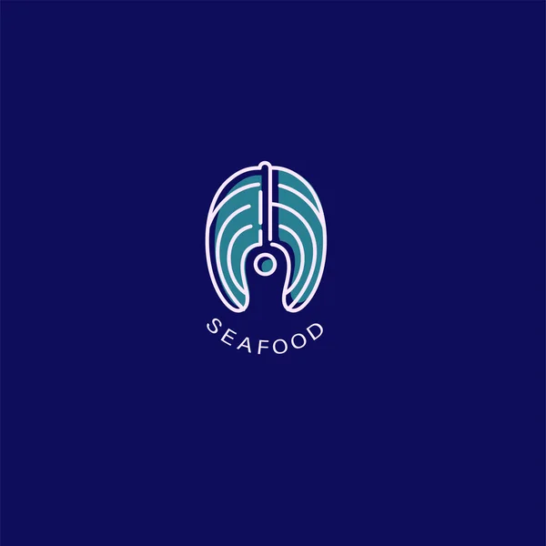 Vector icon and logo for seafood restaurant or cafe Stock Vector by ...