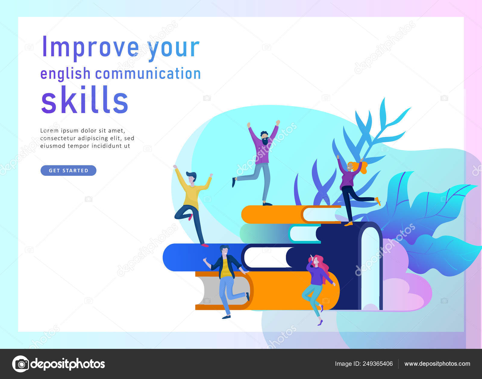 Landing page templates for Online language courses, distance education ...