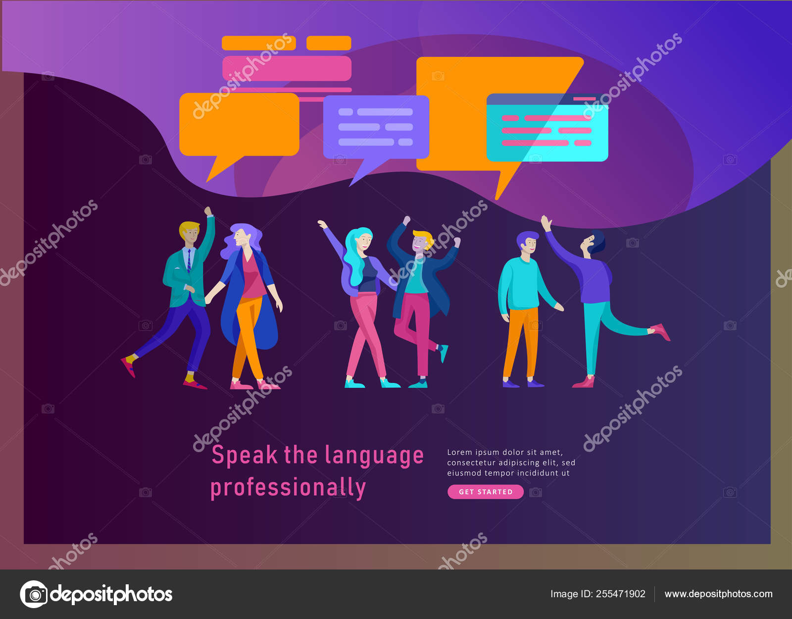 Landing page templates for Online language courses, distance education ...