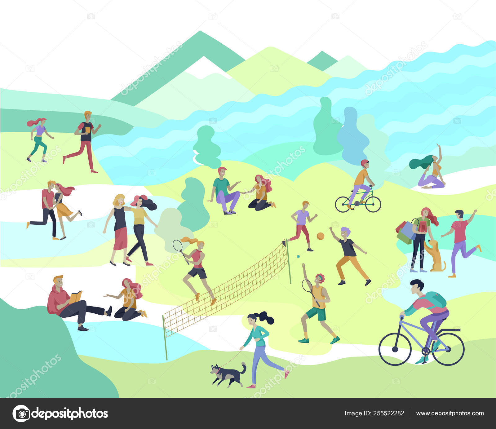 Outdoor Activities Cartoon