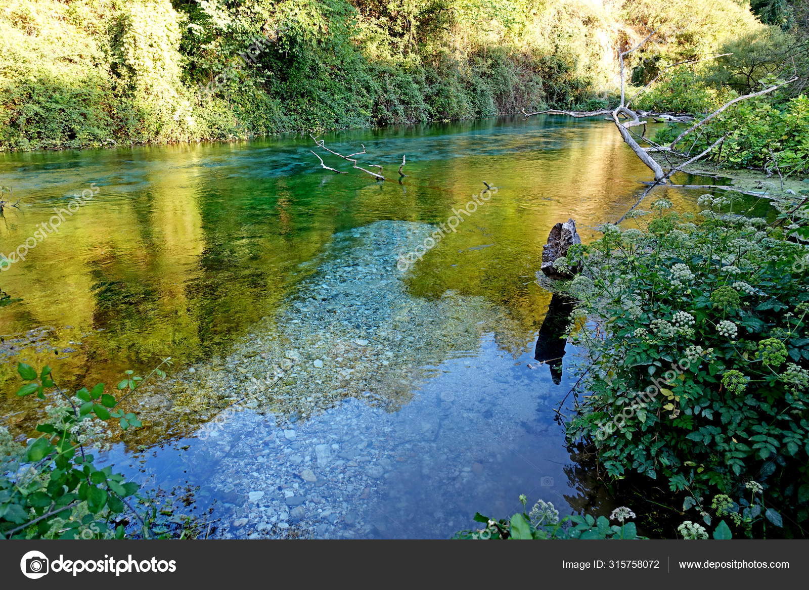 Rare Geological Object Source Blue Eye South Albania Has Unusual Stock ...