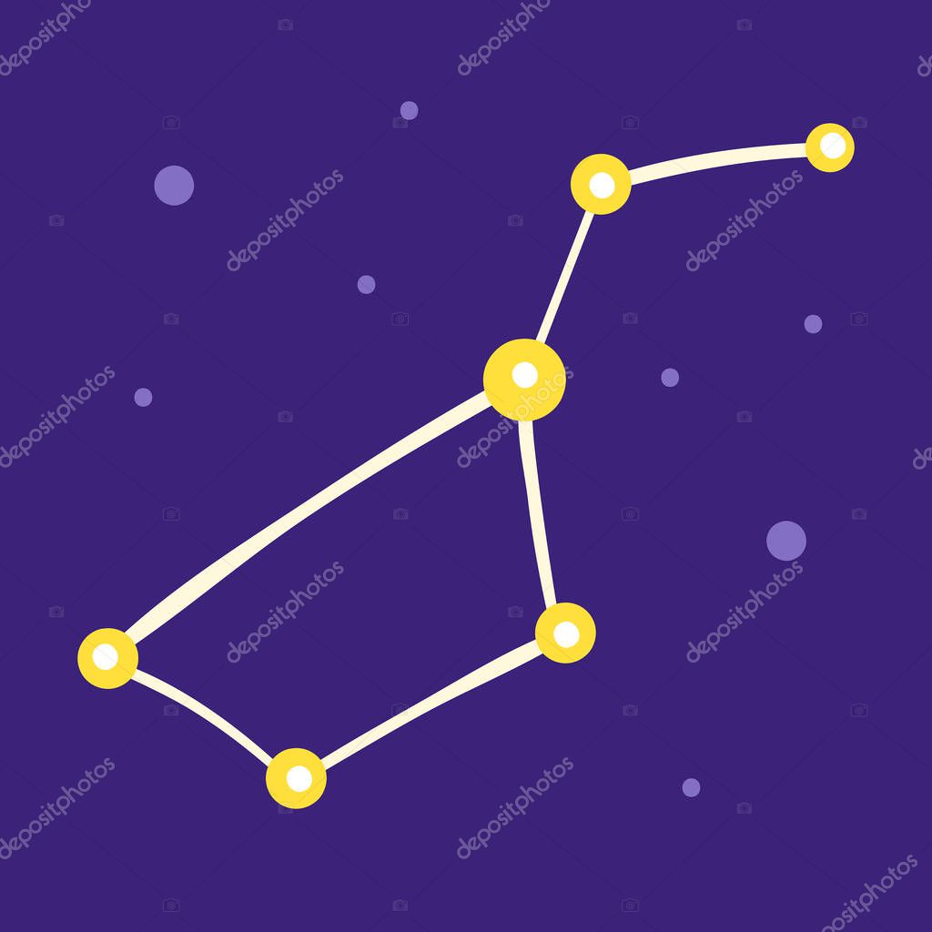 Constelación, asterismo. Grupo de estrellas diferentes. Espacio vector ...