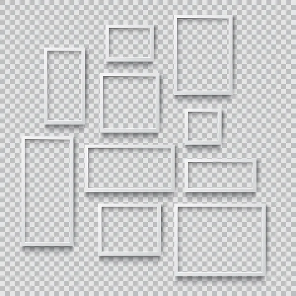 Set Realistic Photo Frames Vector Illustration Stock Vector by ...