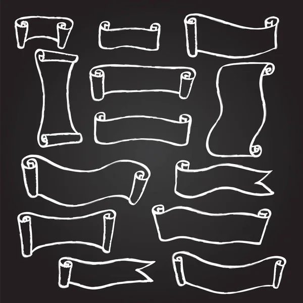 Chalk Banners Set — Stock Vector © giraphics #57717811