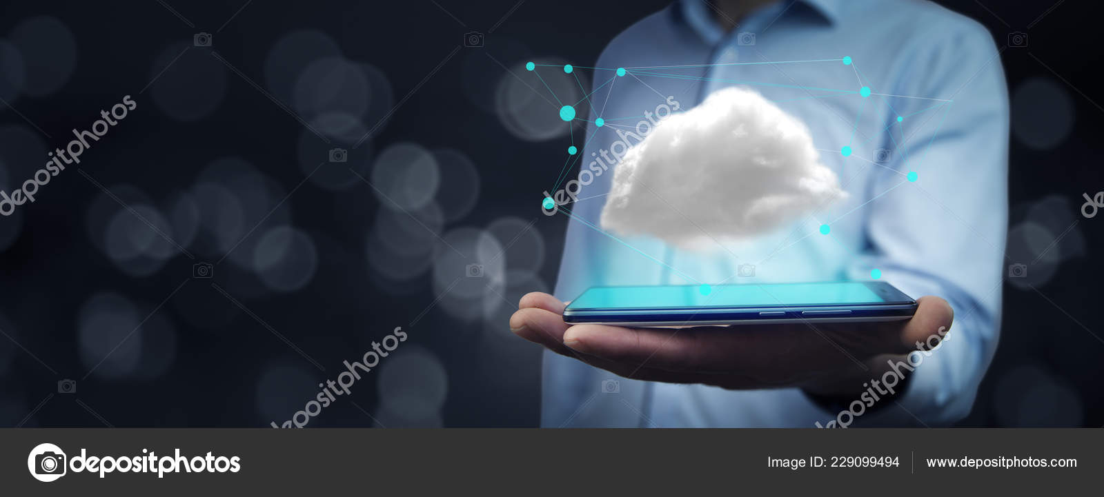 Man Phone Cloud Computing Concept Stock Photo by ©Tiko0305 229099494