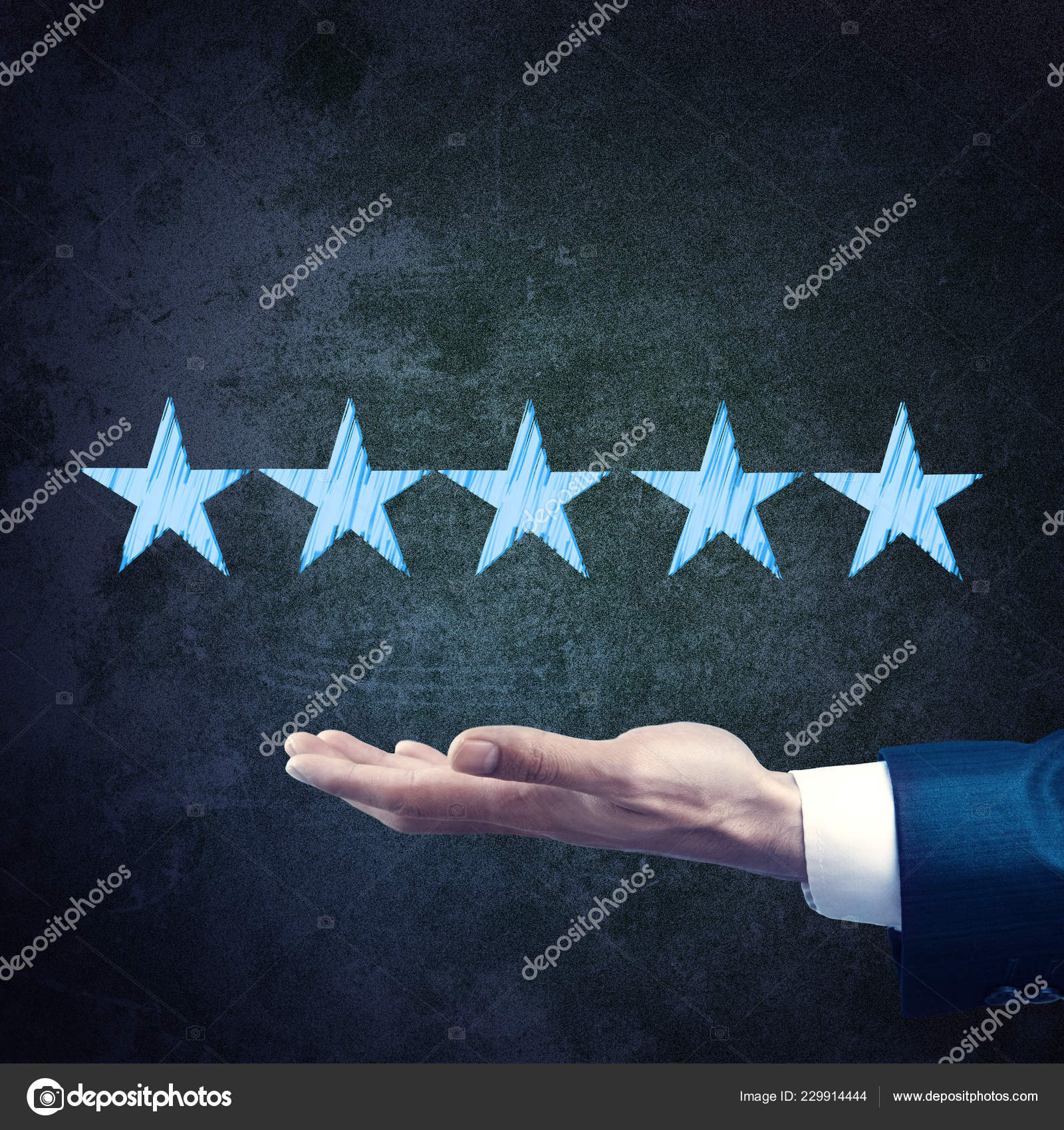 Young Man Hand Five Stars Stock Photo by ©Tiko0305 229914444