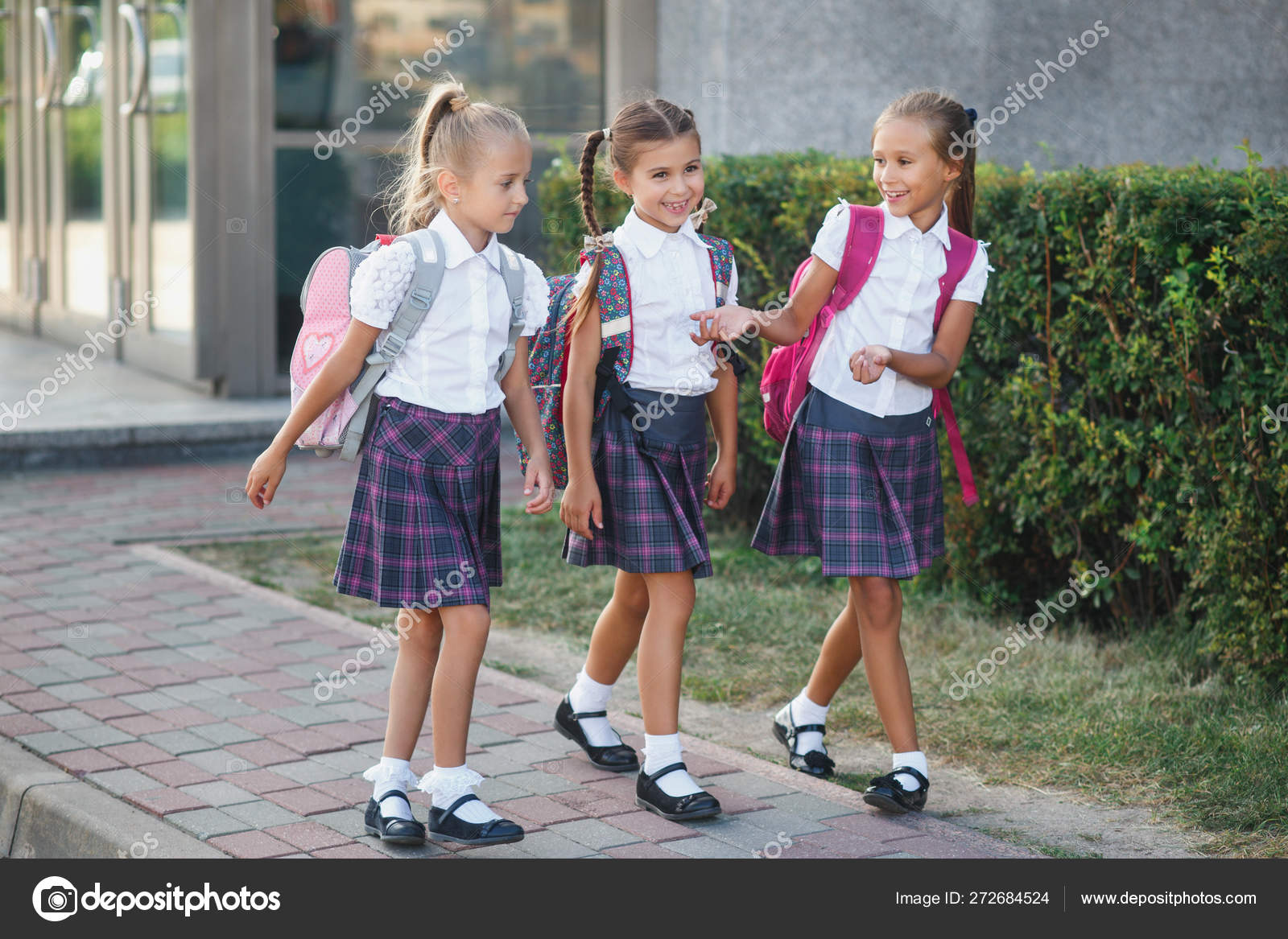 Elementary School Girls 420+ Group Of Elementary School Kids Standing
