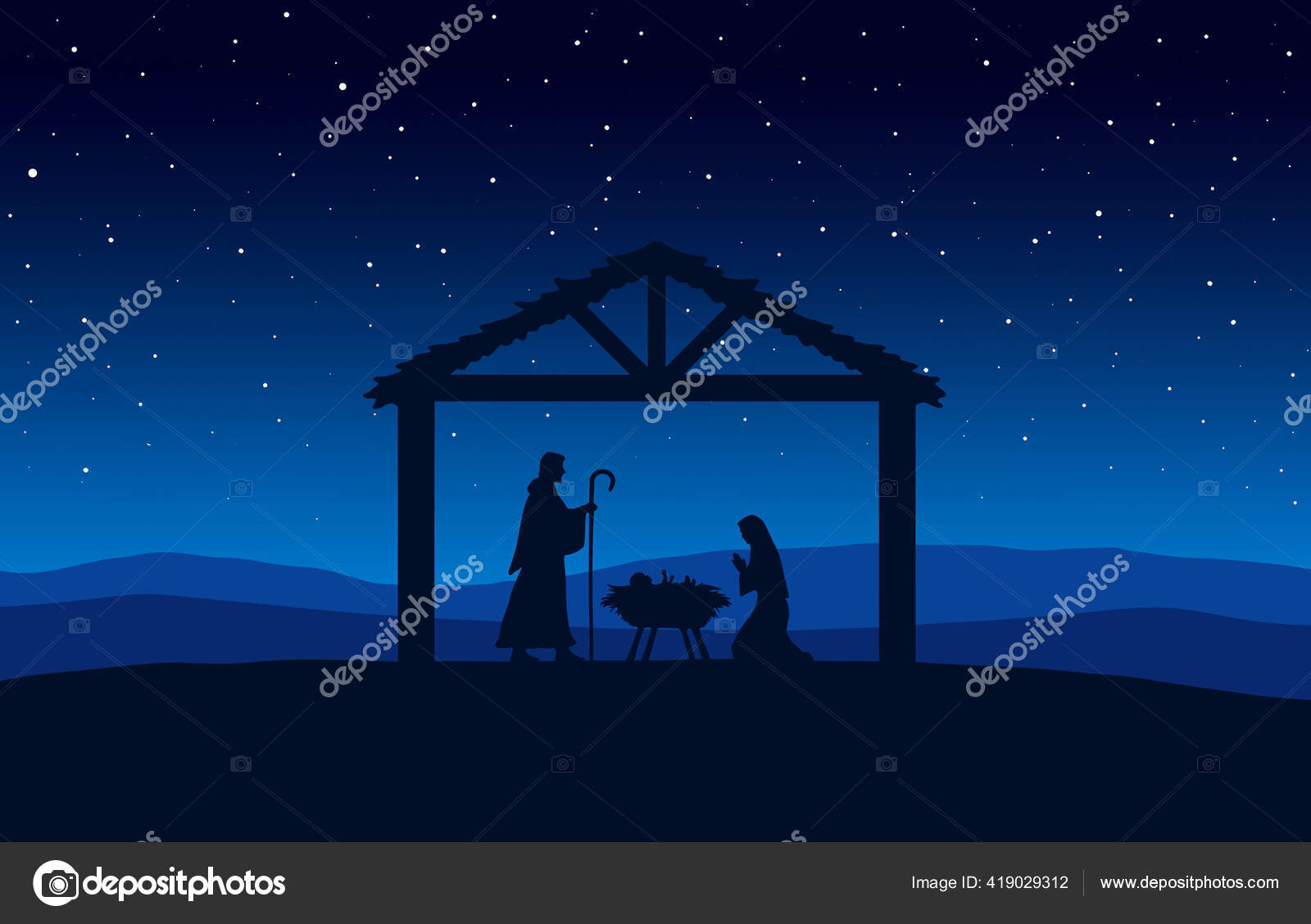 Nativity Stable Background