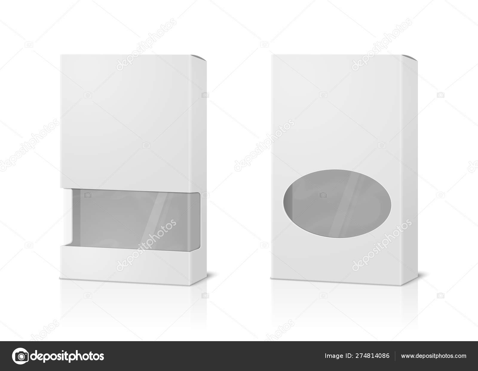Vector realistic 3d tall paper boxes, blank Stock Vector Image by ...