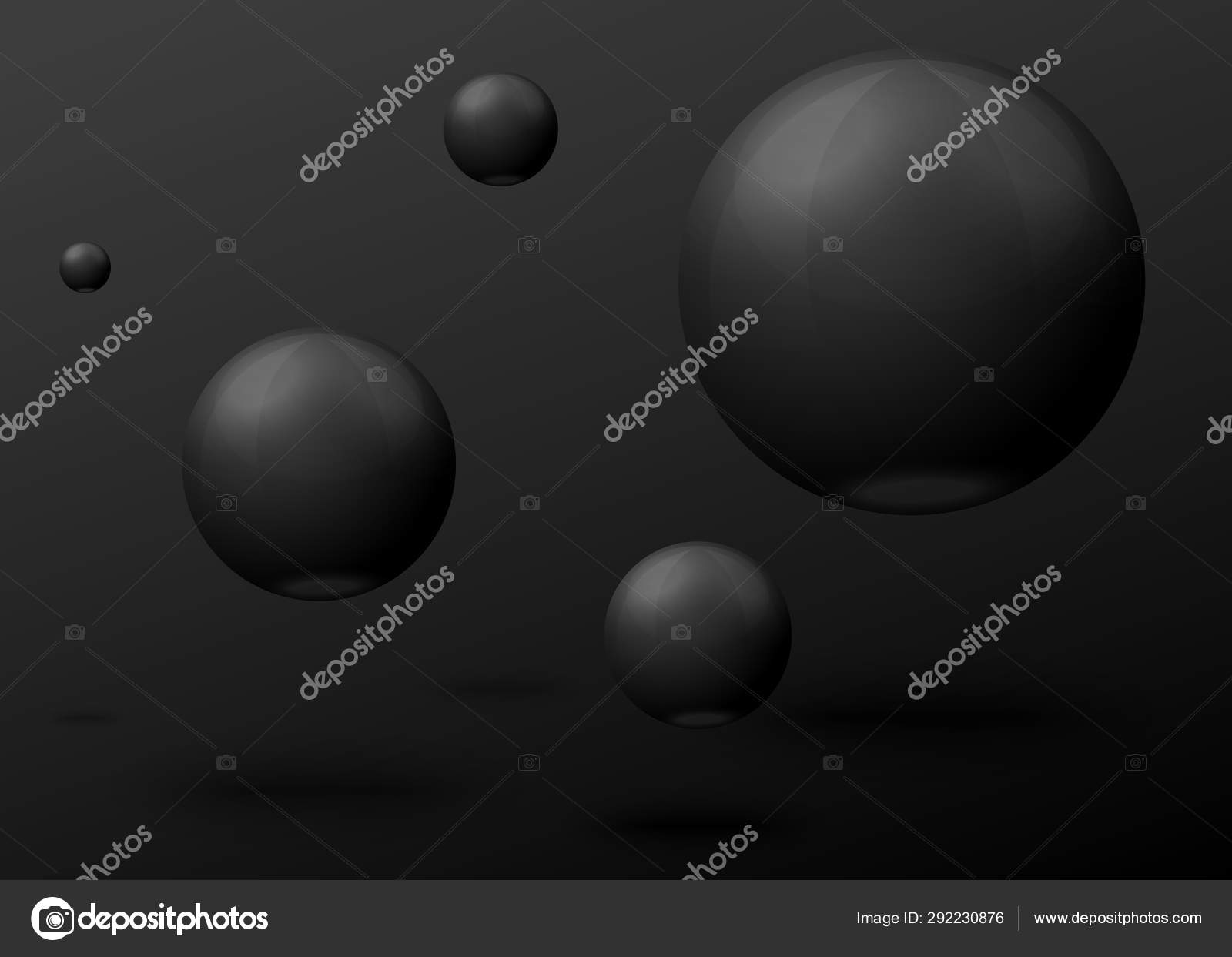 Vector black marble balls, flying in the air Stock Vector by ©tashaleks ...