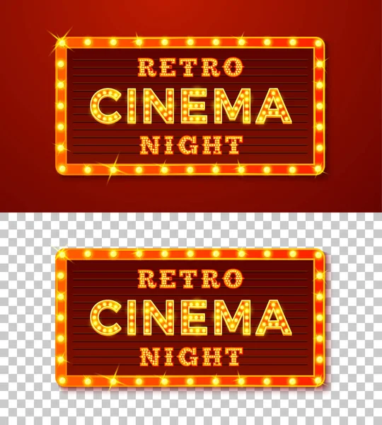 Sinais retro cinema imágenes de stock de arte vectorial | Depositphotos