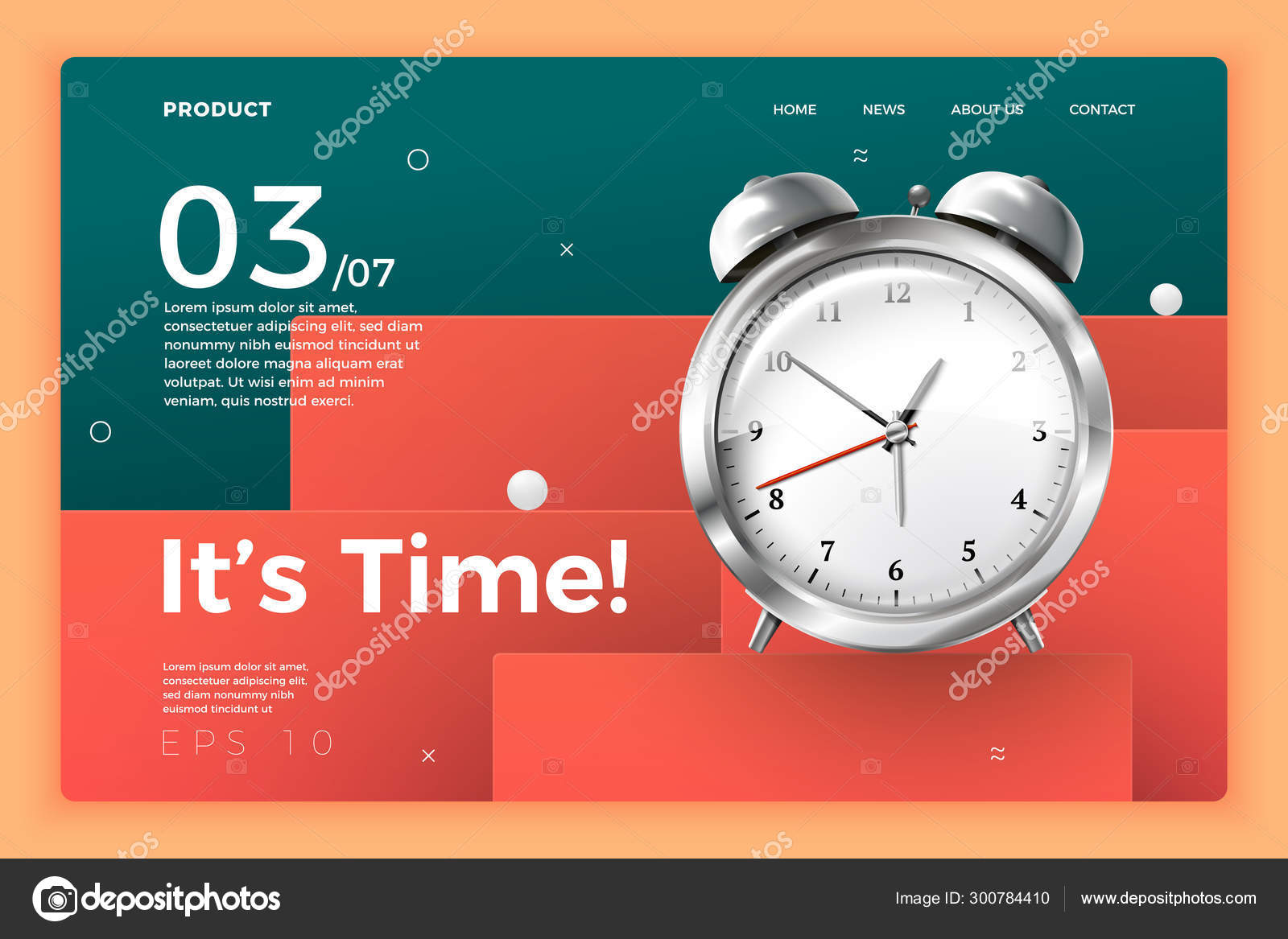 Vector clockwork watch on modern site template Stock Vector by ...